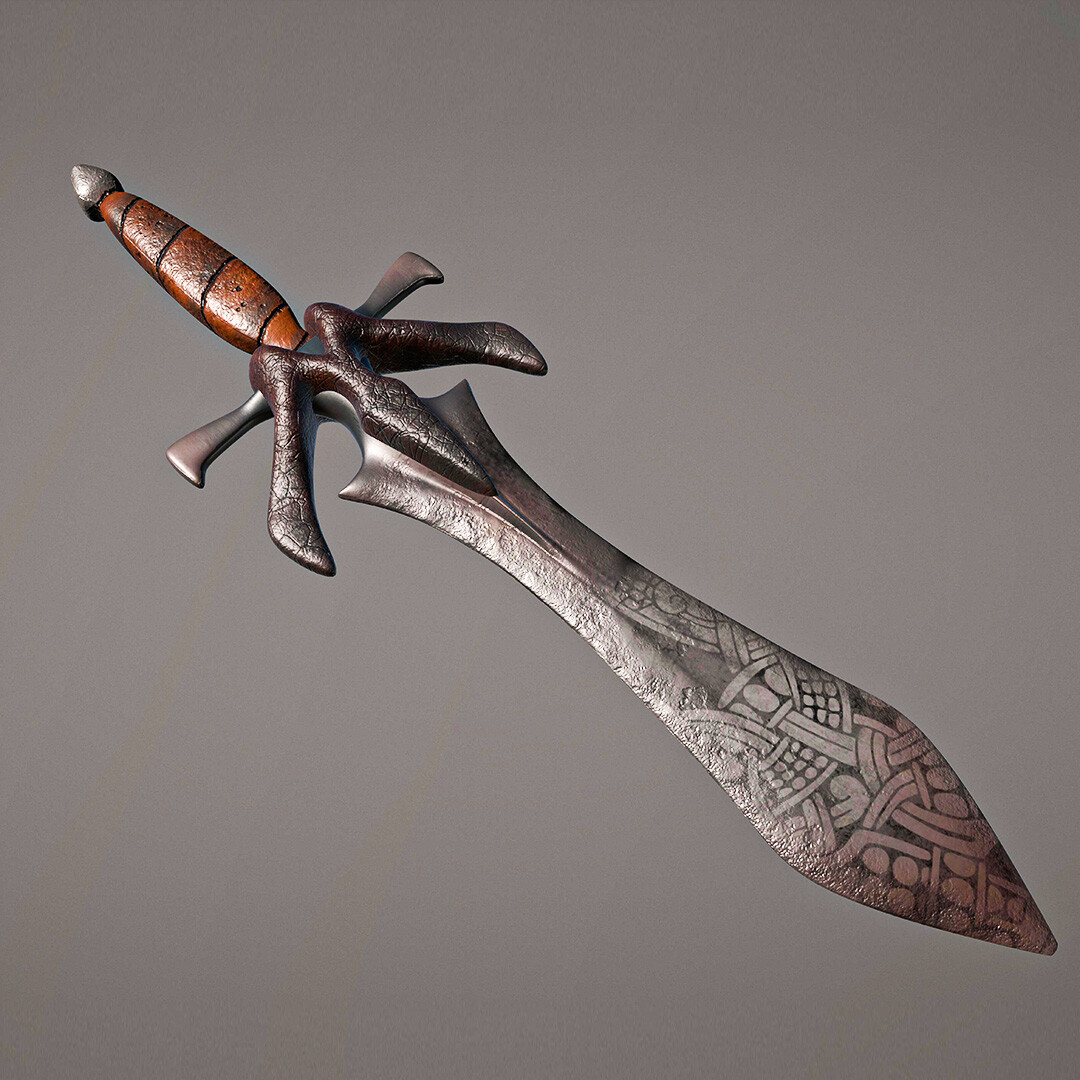 ArtStation - "Forged from History: 3D Model of an Ancient Battle Sword"