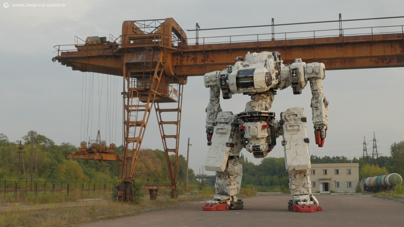 ArtStation - Concept design of 2legged mecha robot "Sorcerer"