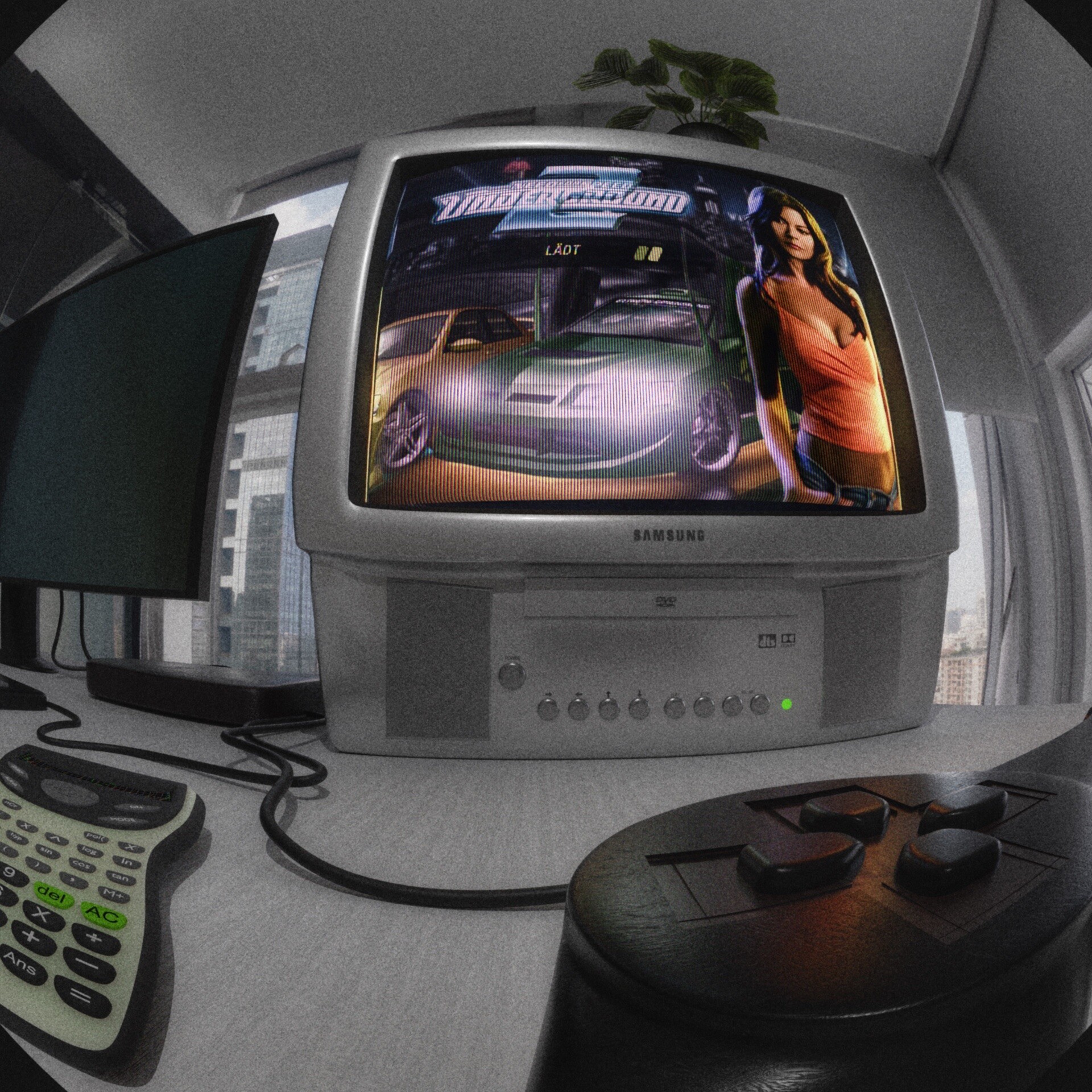 ArtStation - Vintage 90’s DVD TV set