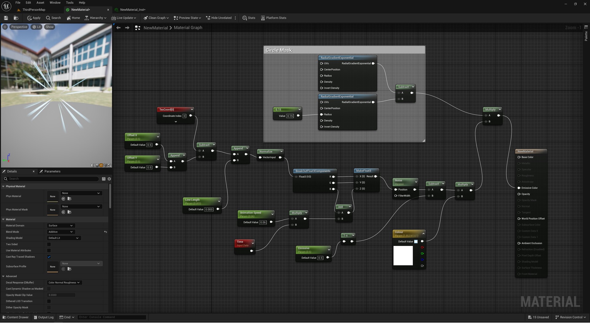 Damien Ramirez (CG) - Simple Warp Speed Material - Unreal Engine