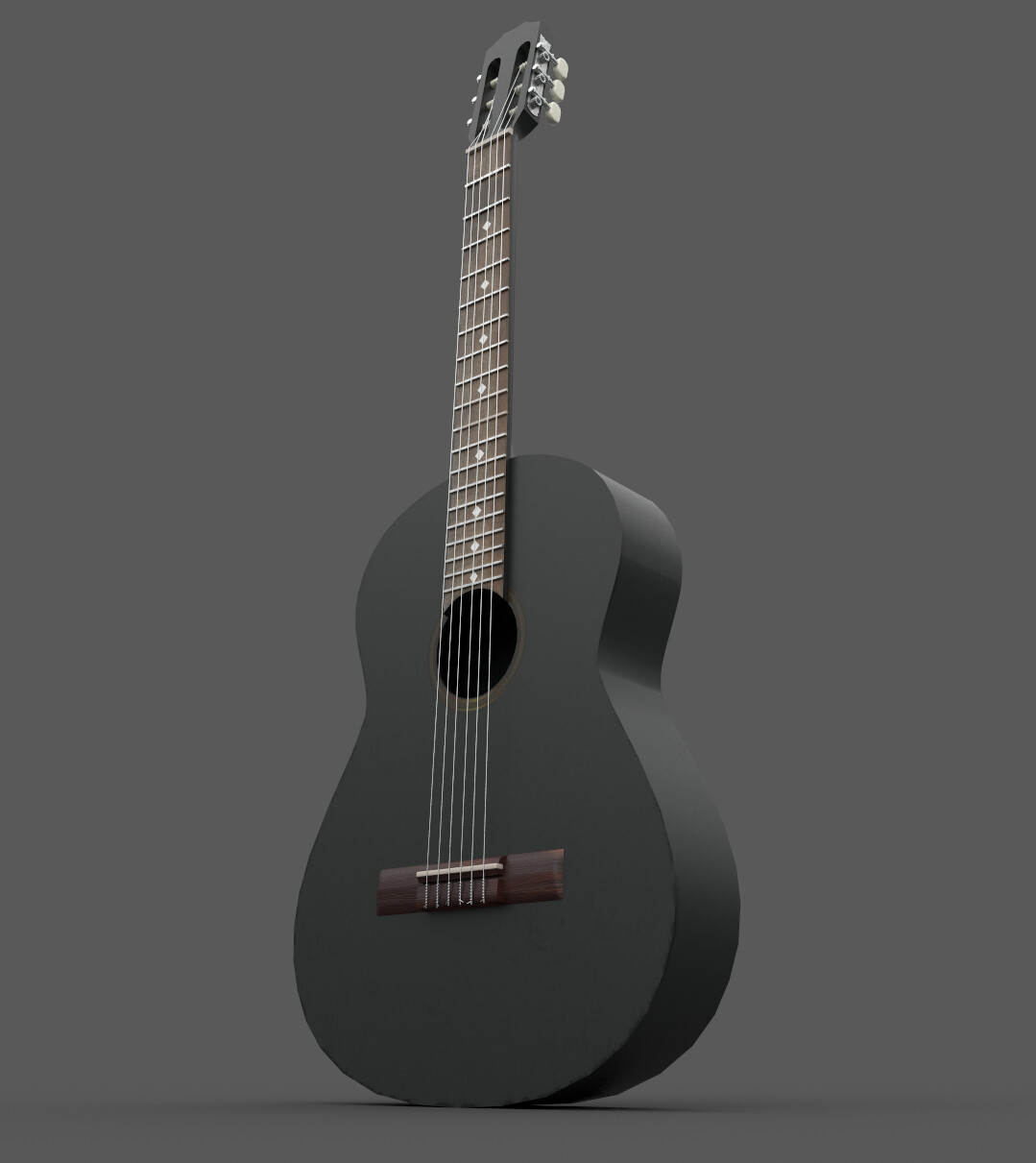 ArtStation - Black Acoustic Guitar 3D Model