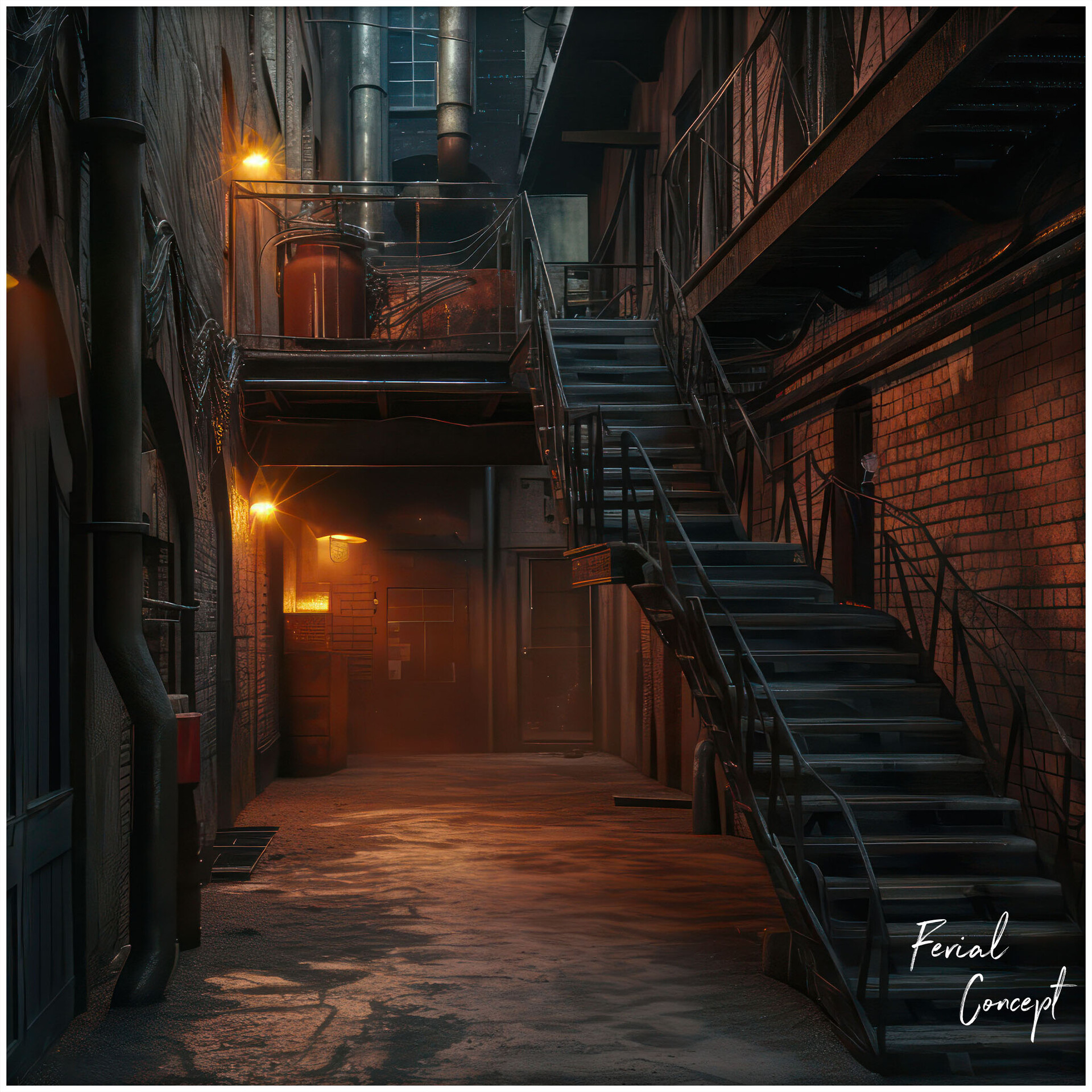 Ferial Concept - 🔹270 Dieselpunk Horror - Exterior Reference Image Pack ...