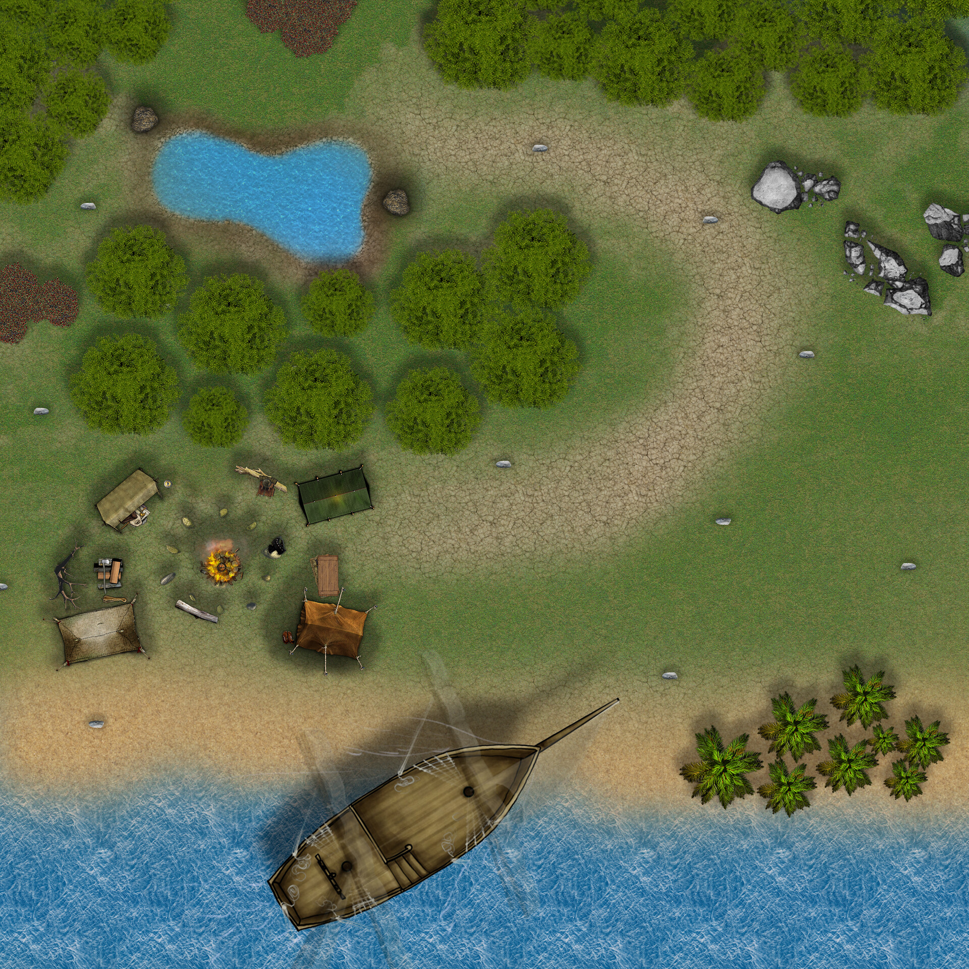 ArtStation - 2D Game Level Design made in Photoshop