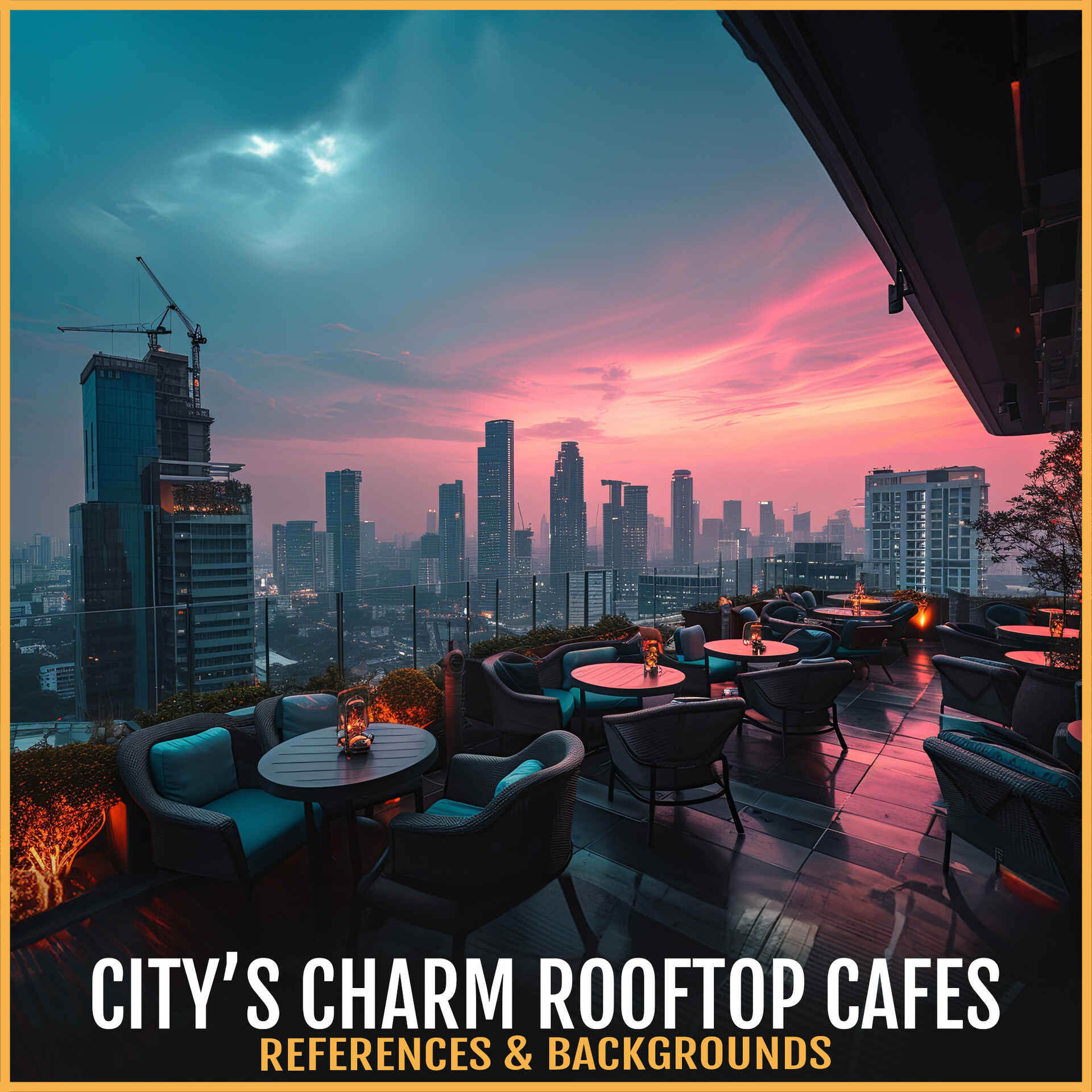 ArtStation - 505 City's Charm: Rooftop Cafes