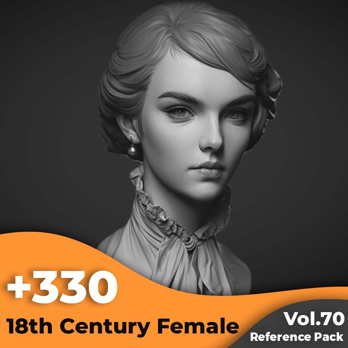 3D Head Sculpt References in 4K - Tika Art - +330 18th Century Female ...