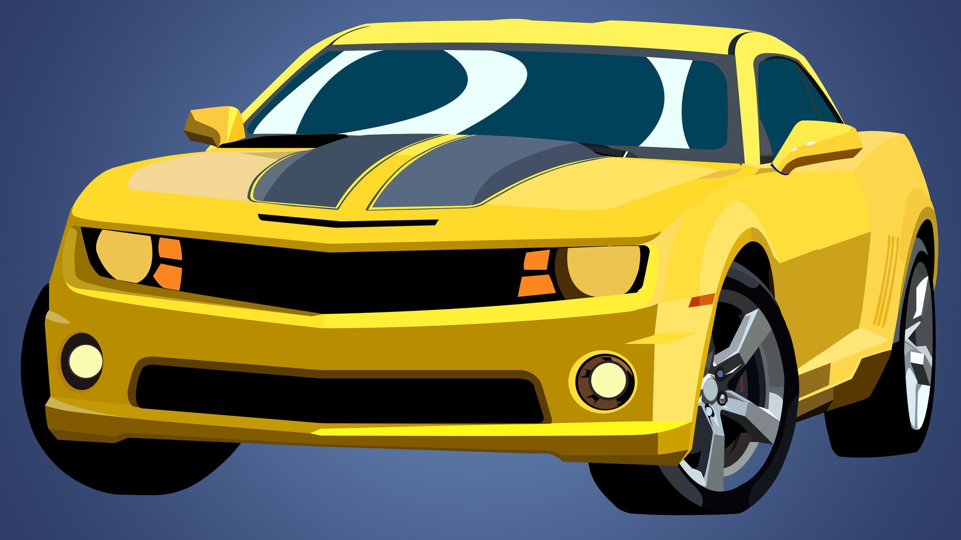 bumblebee car vector