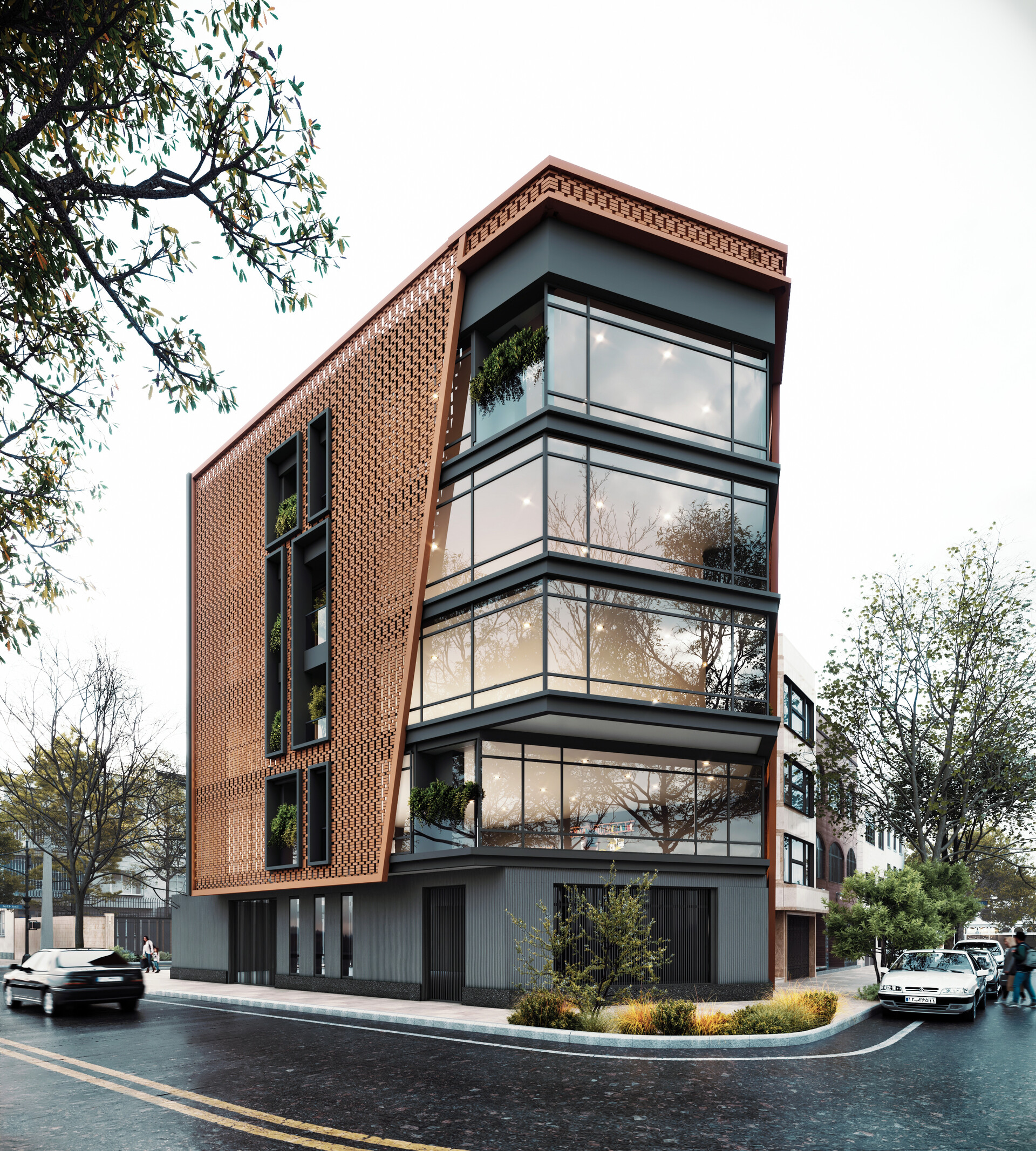 Modern Office Architecture Facade