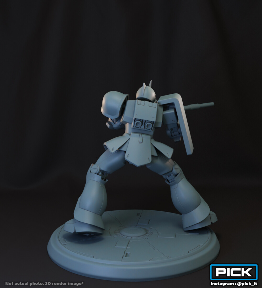 Pierrick LE TEXIER - 03/ MS-05S Zaku I (Commander Type) Recoilless ...