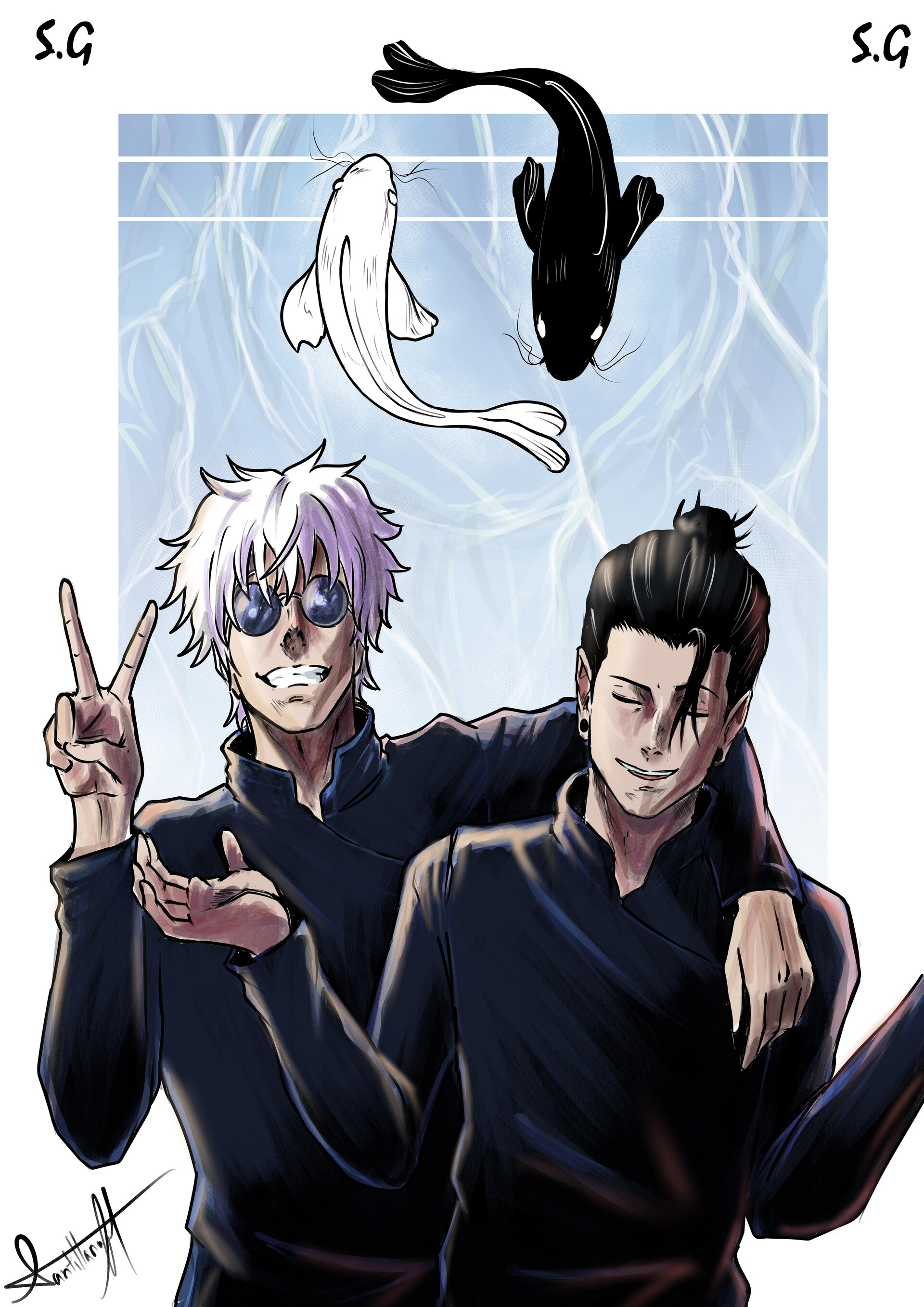 ArtStation - satoru gojo & suguru geto Fan art