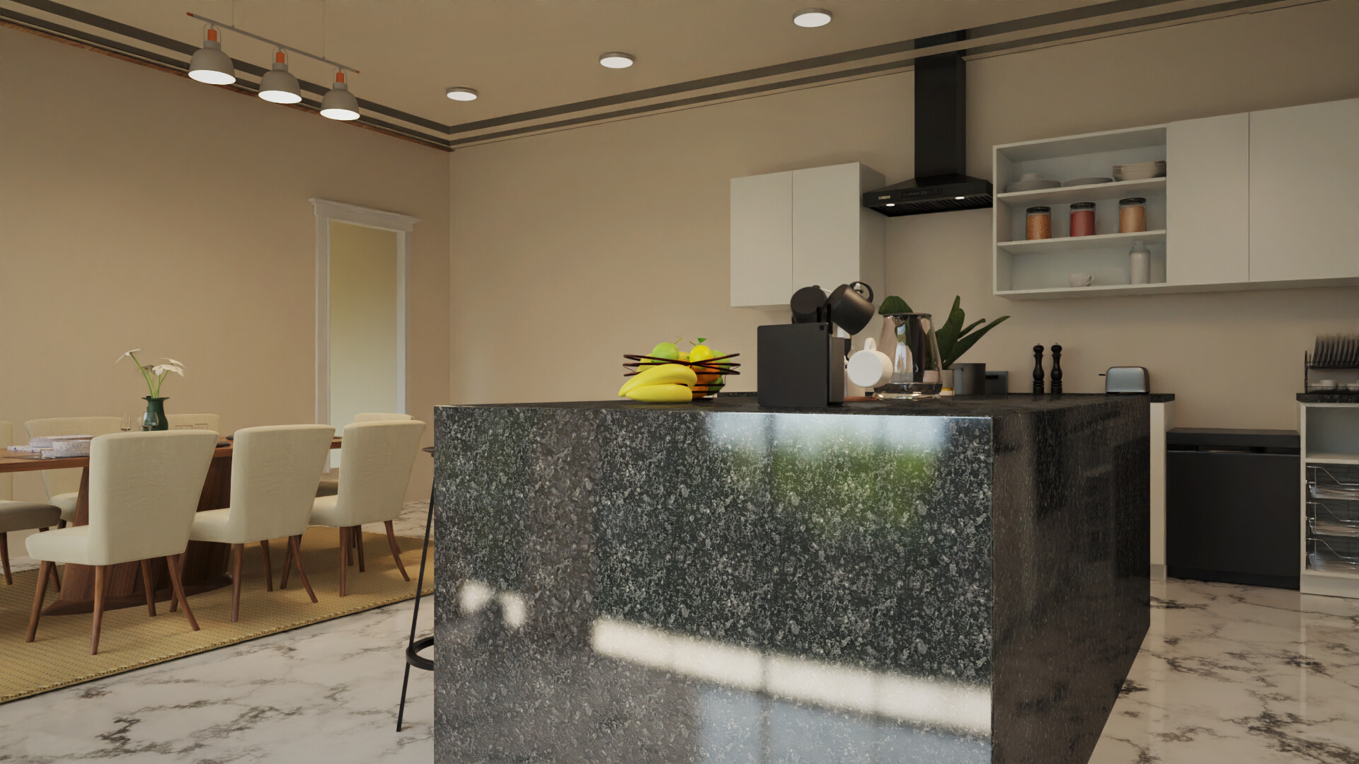Supervic - 3D Modern Kitchen Visualization
