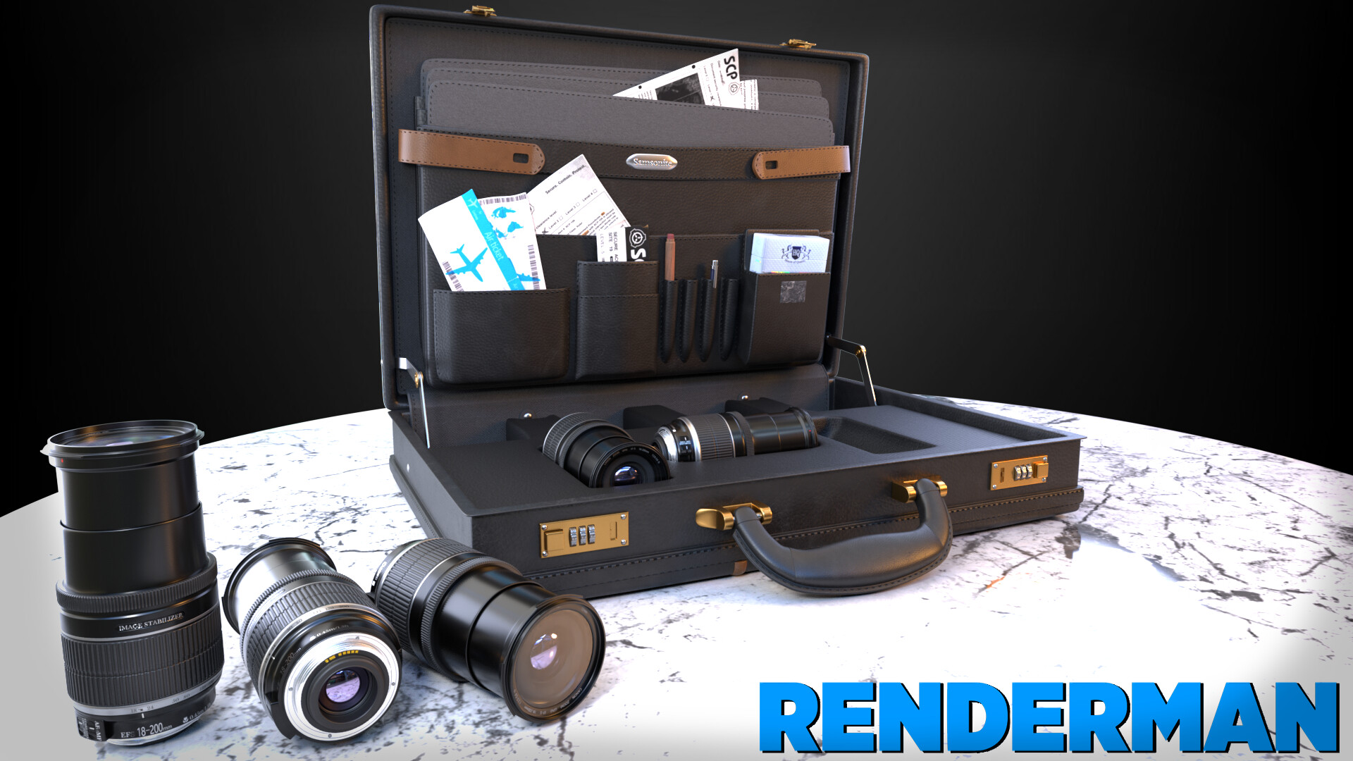 ArtStation - SCP Briefcase and Camera Lens AIE