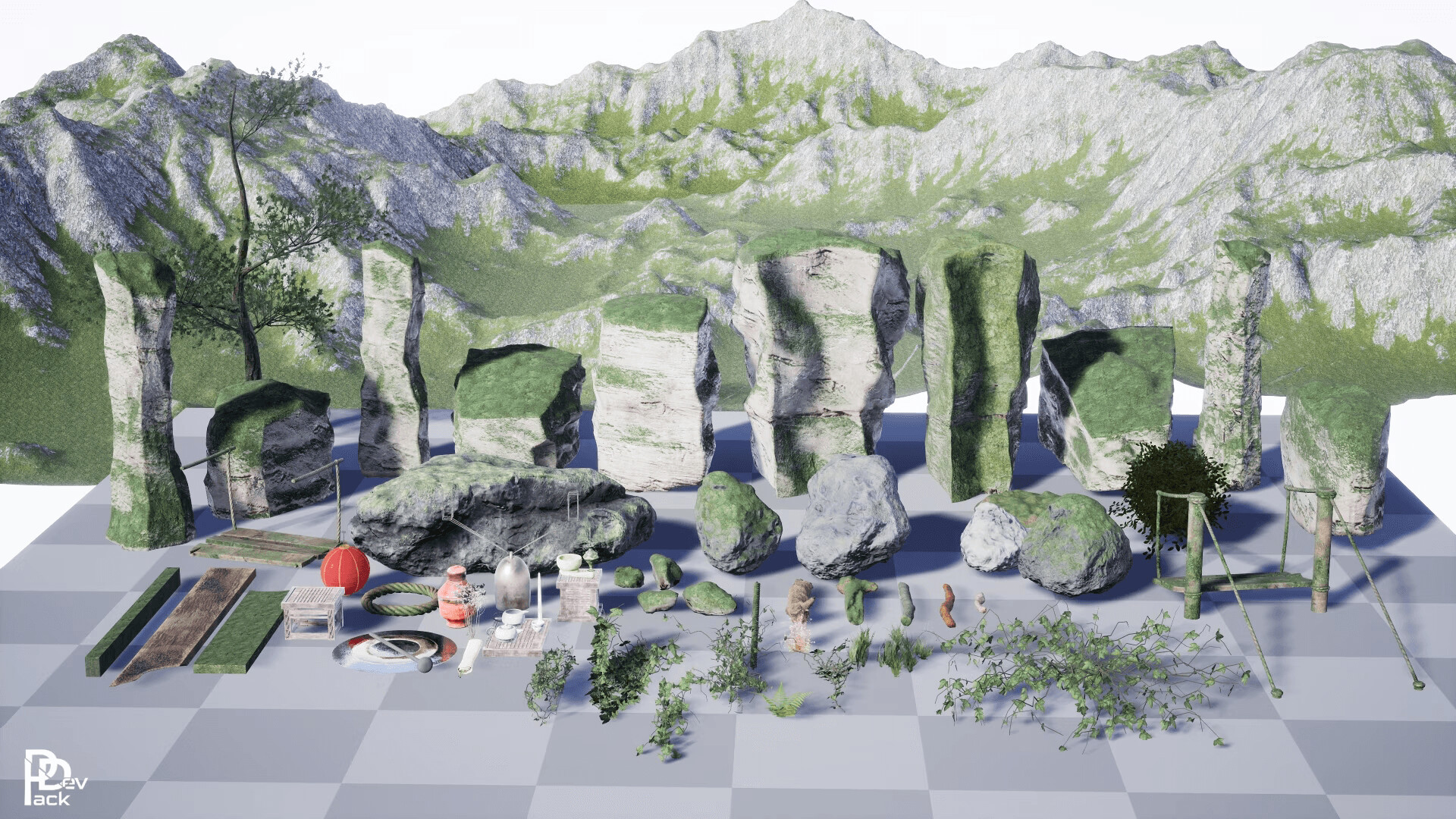 PackDev - Chinese Landscape / 63+ Assets