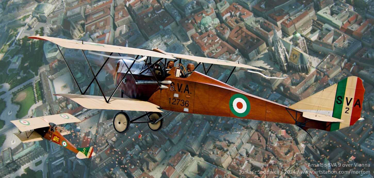 ArtStation - Ansaldo SVA 9 - Over the Vienna