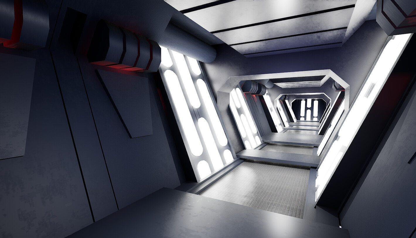 ArtStation - Star wars DeathStar hallway