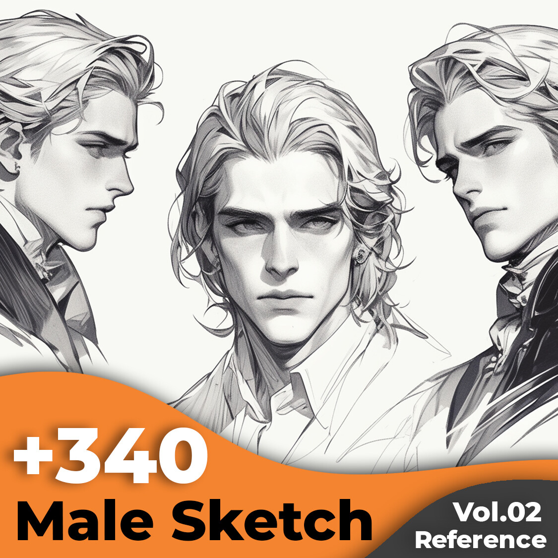 Concept Art - +340 Male Sketch Reference(4k) | Vol_02