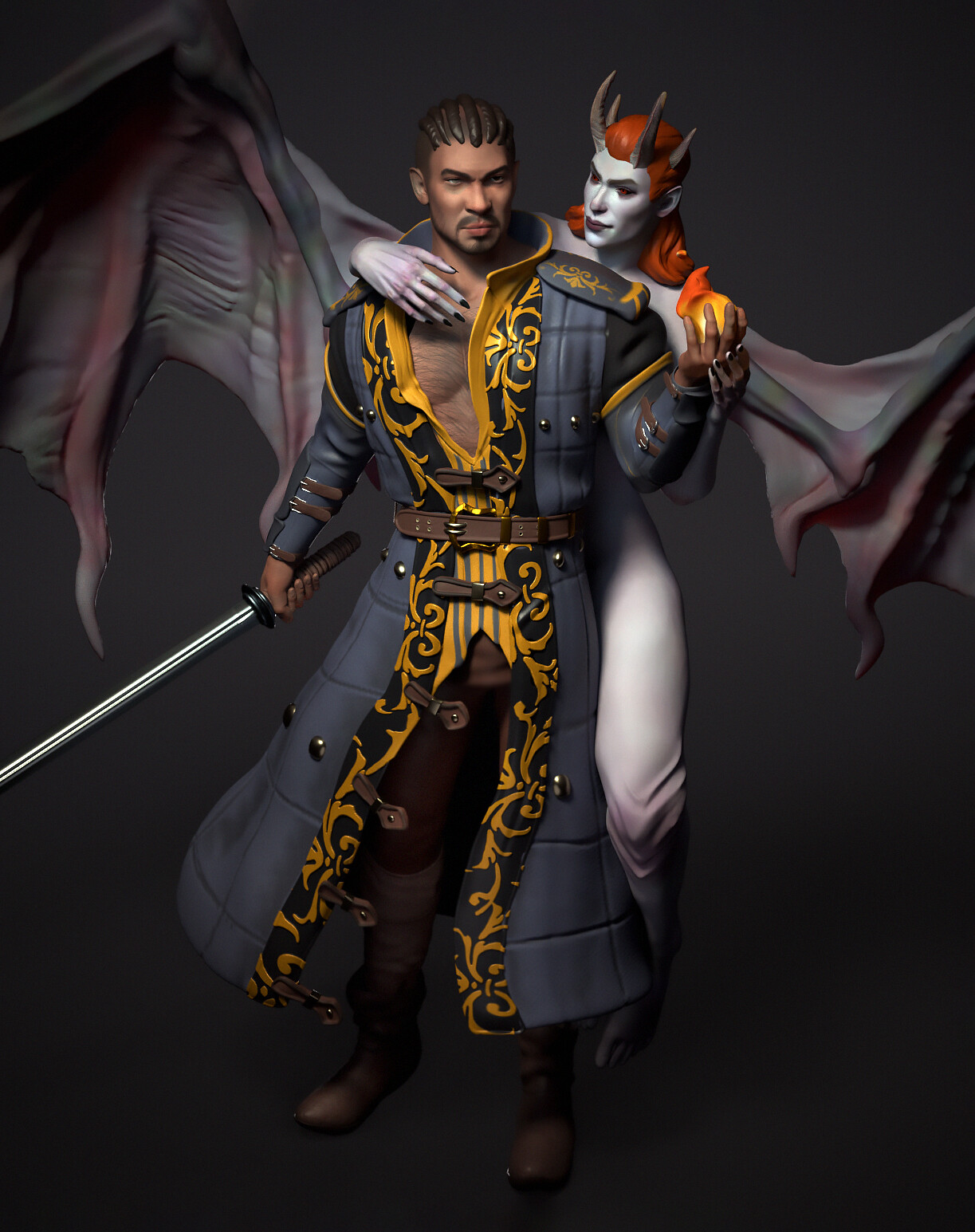 ArtStation - Wyll and Mizora. Baldur's Gate 3