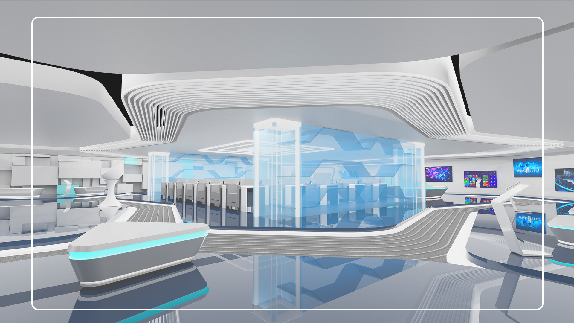 ArtStation - Modern science and technology sense exhibition hall