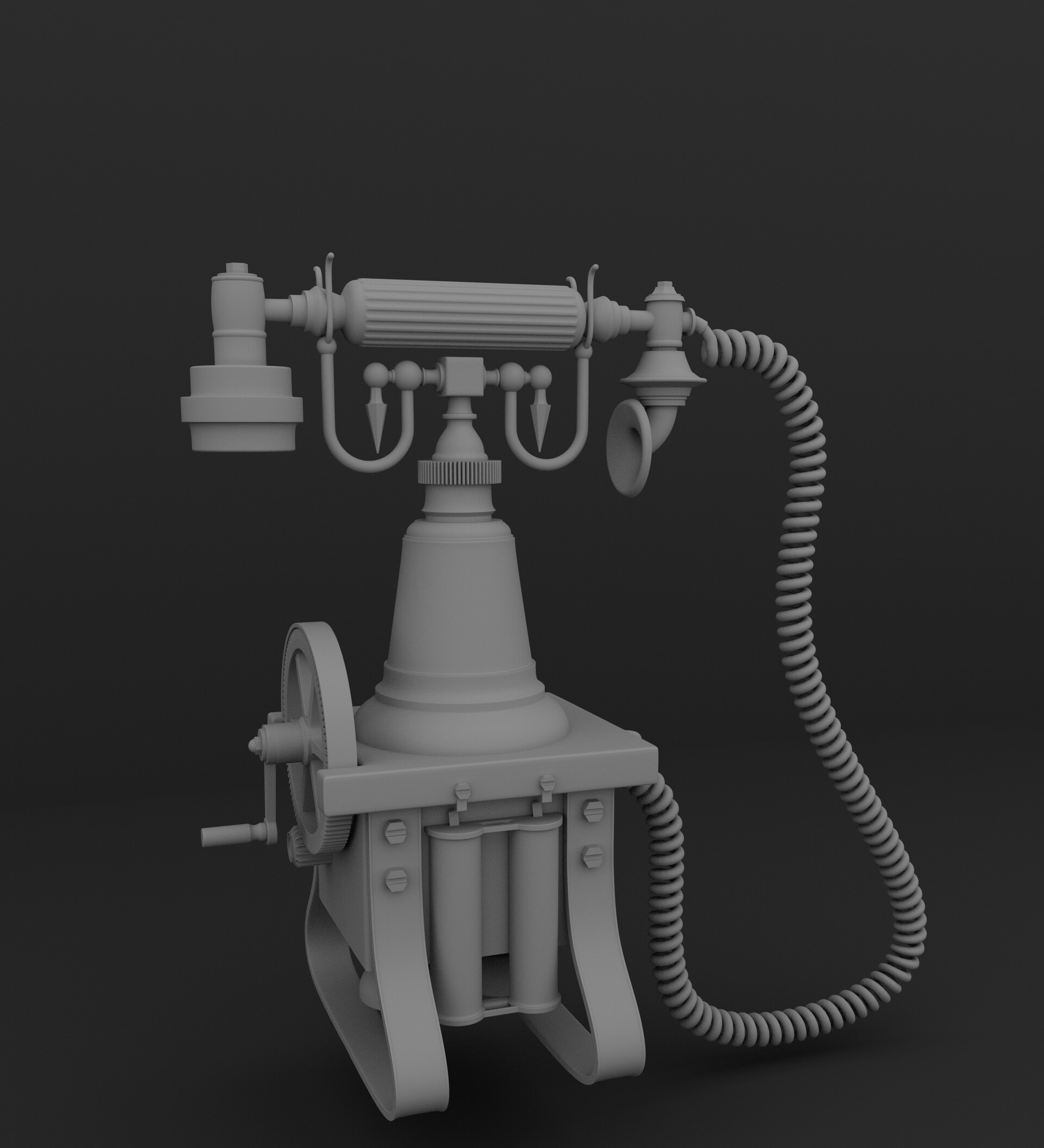 ArtStation - Vintage Steampunk Telephone