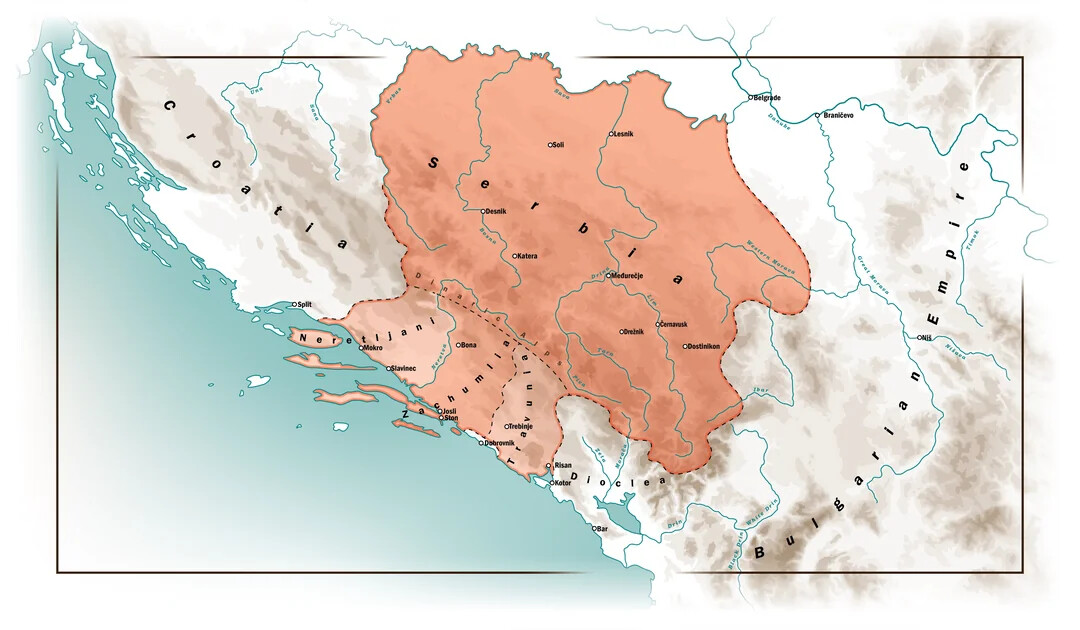 ArtStation - Early medieval map of Serbia