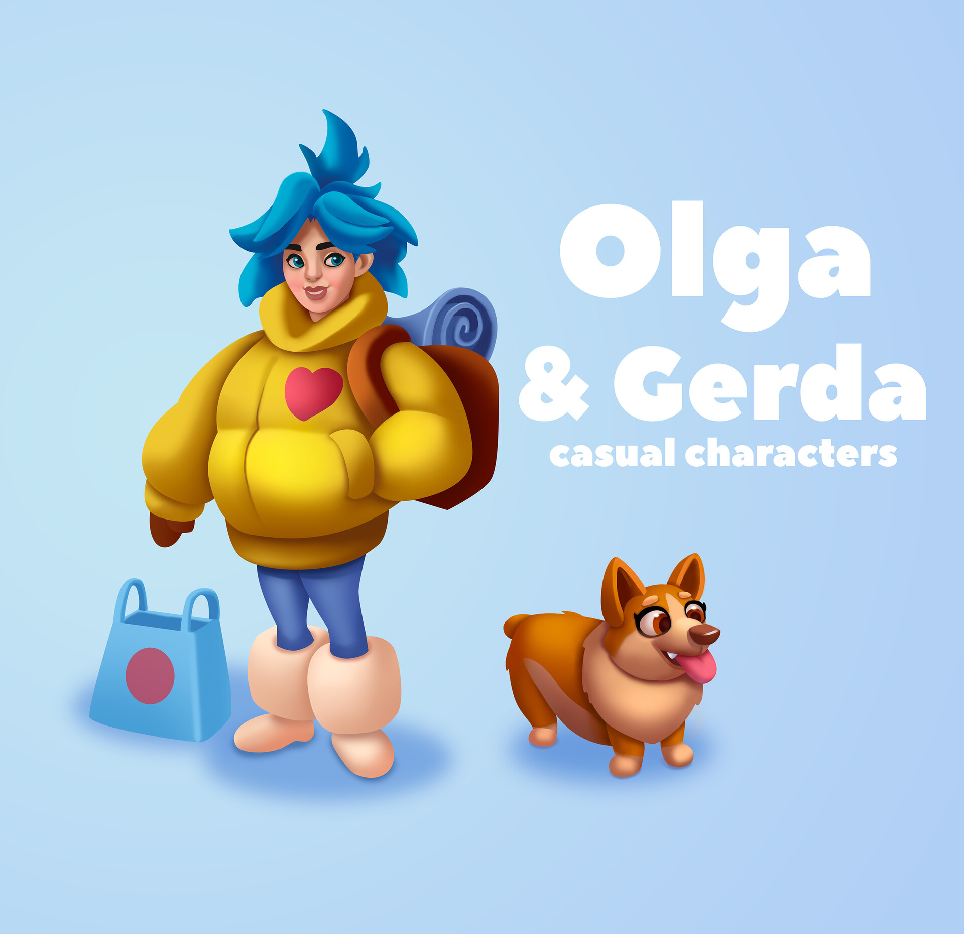 ArtStation - Olga & Gerda (casual characters)
