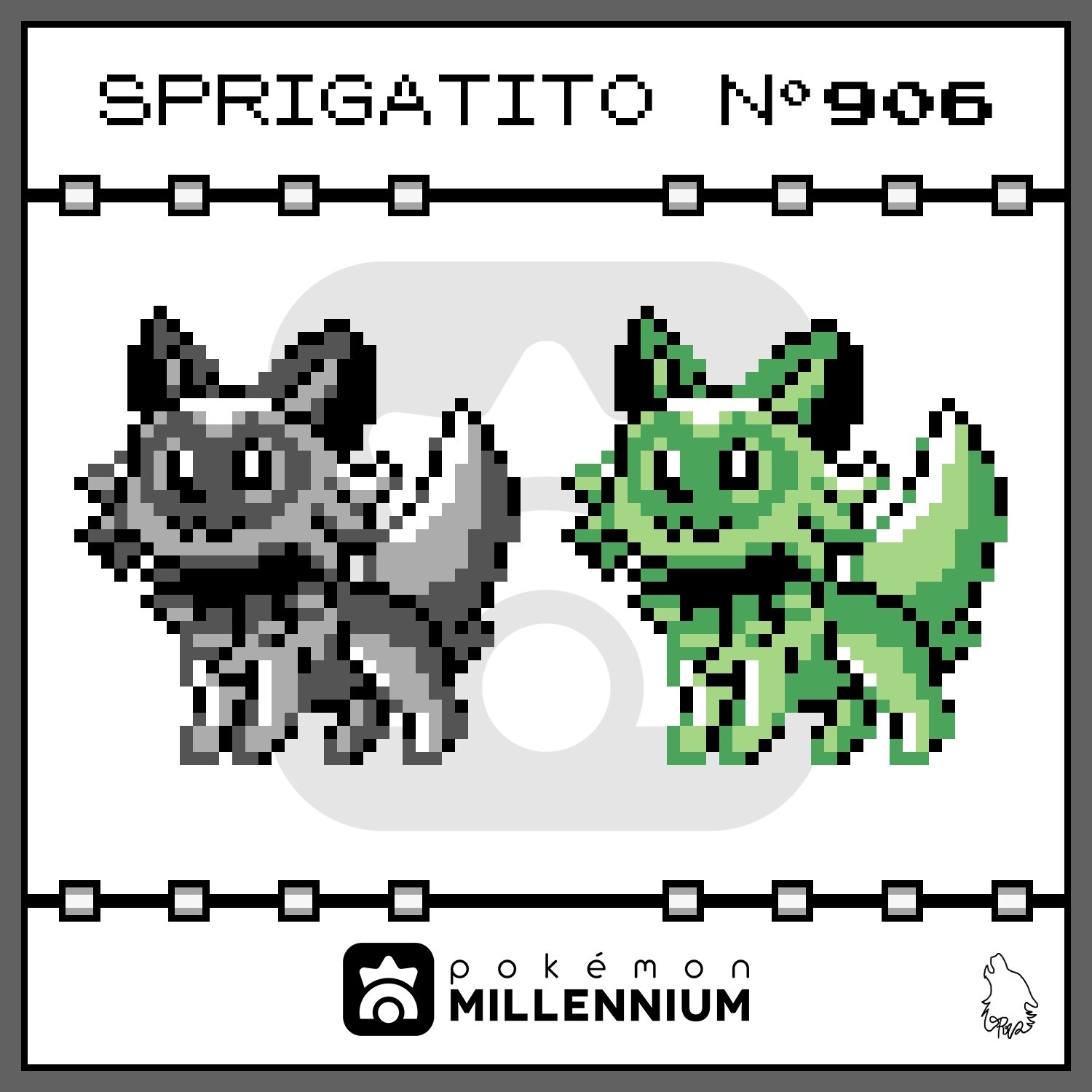 ArtStation - Sprigatito pixel art