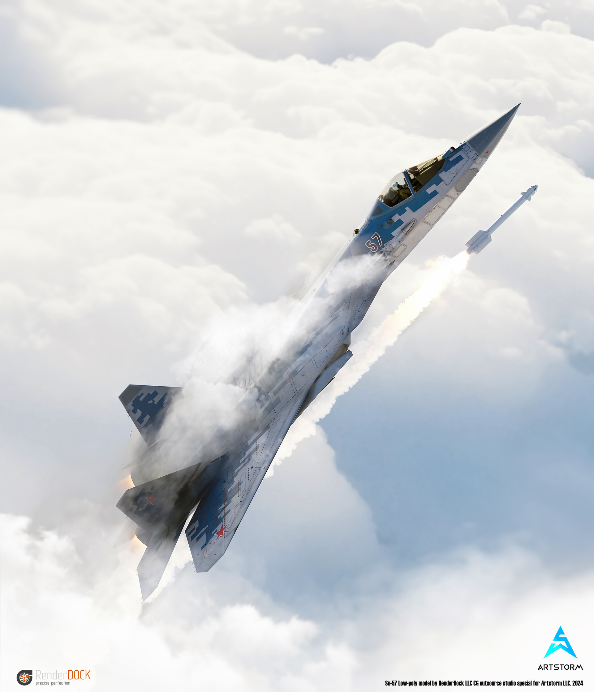 RenderDock Studio - Su-57 Felon