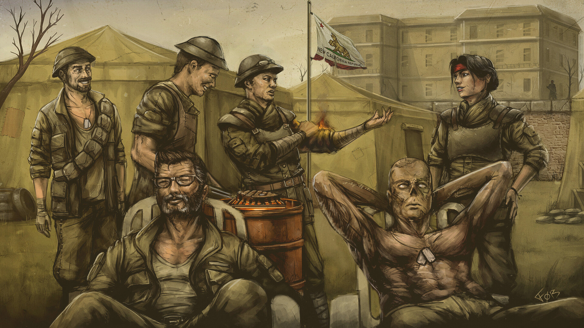 ArtStation - Much Needed Rest - Fallout NV FanArt