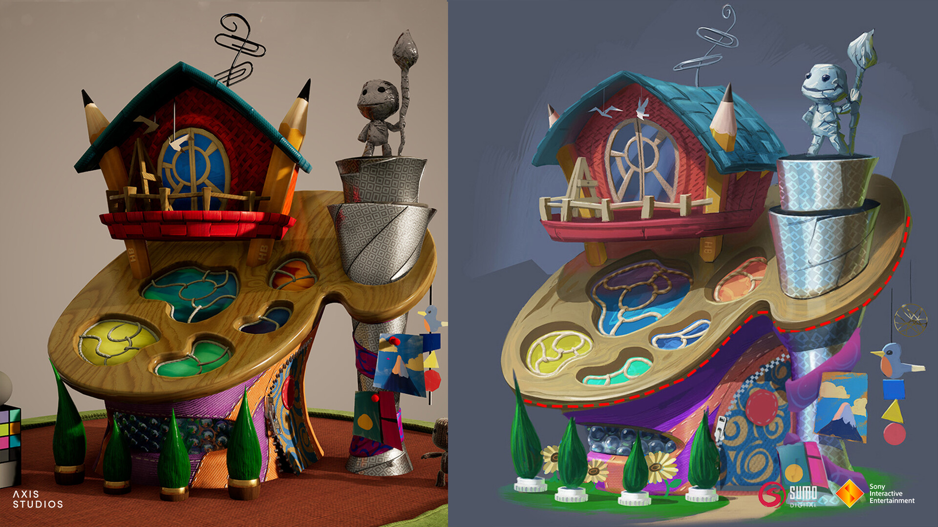 Axis Studios - Sackboy: A Big Adventure- Environments to Final Stills