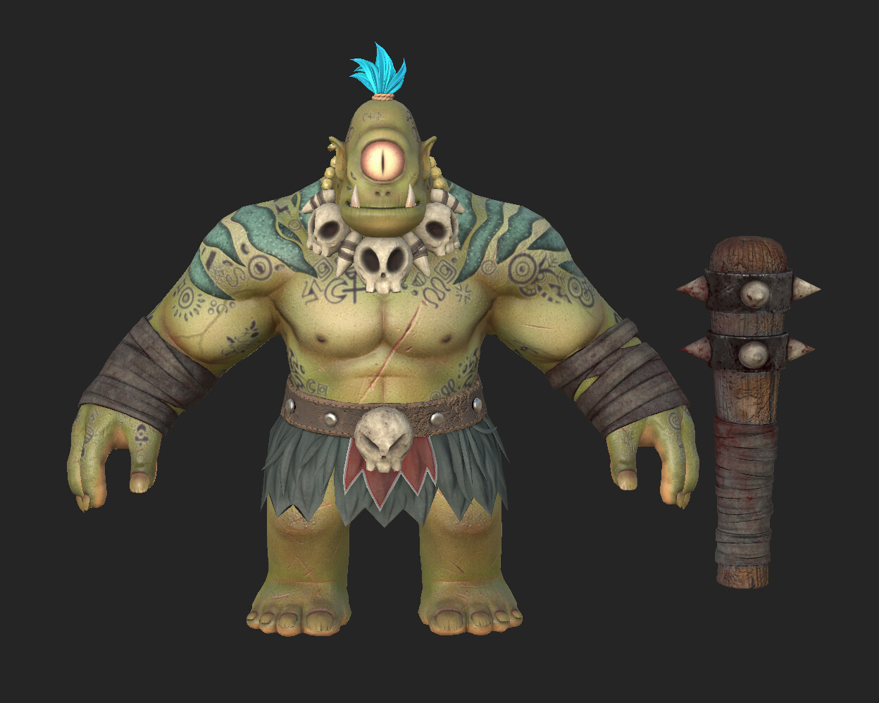 ArtStation - One Eyed Orc