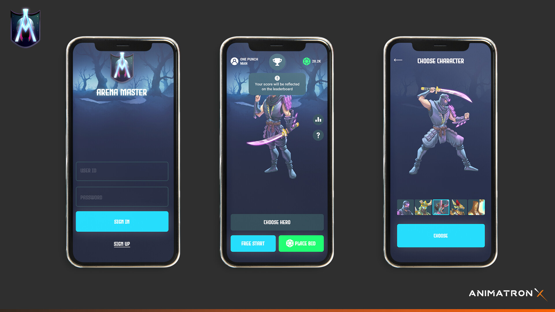 AnimatronX - Arcane Merge - Puzzle game - UI Screens and assets