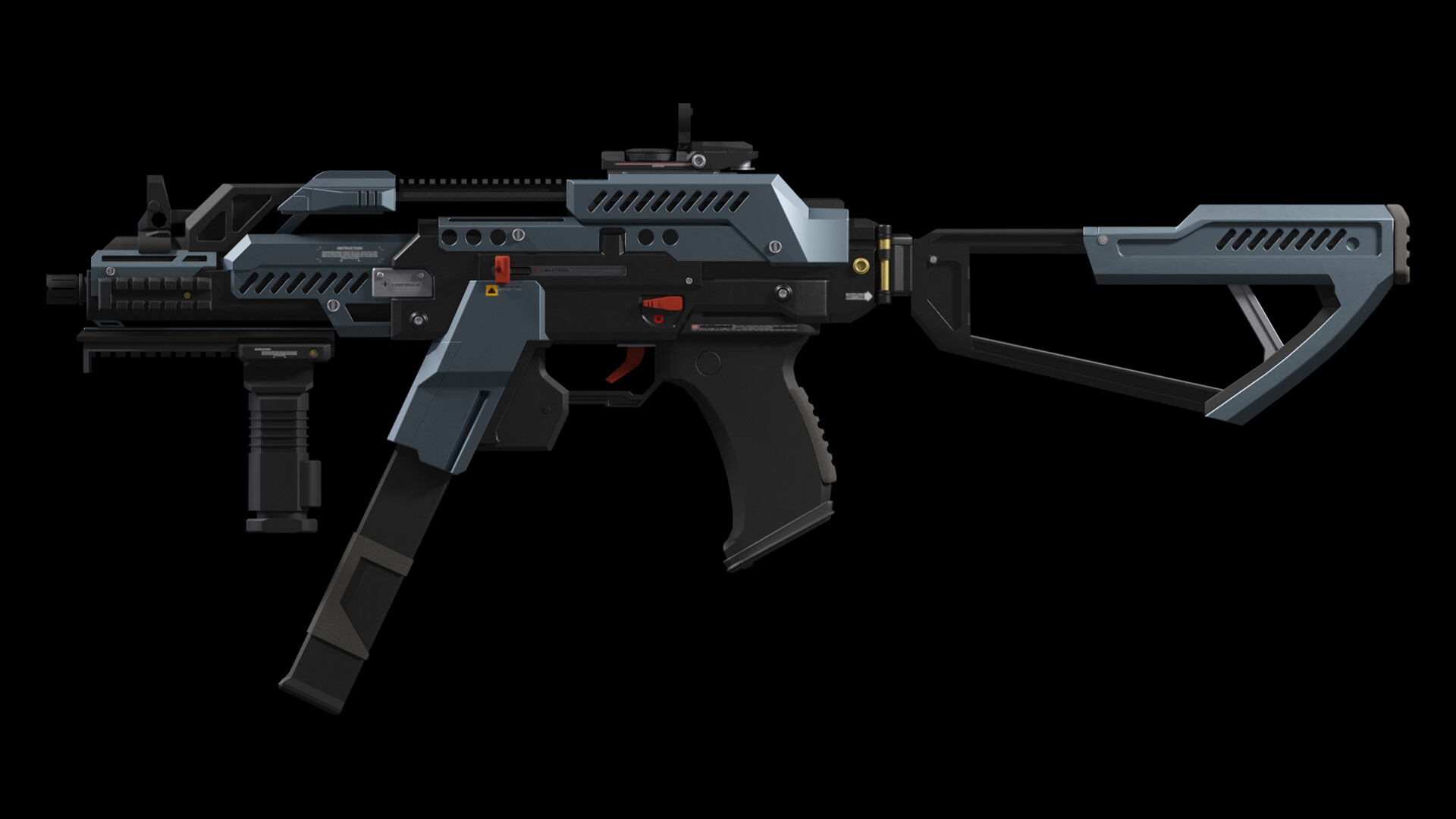ArtStation - Weapons_SMG_Concept practice 01