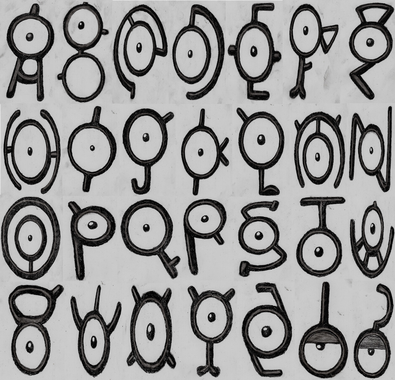 ArtStation - Unown Alphabet