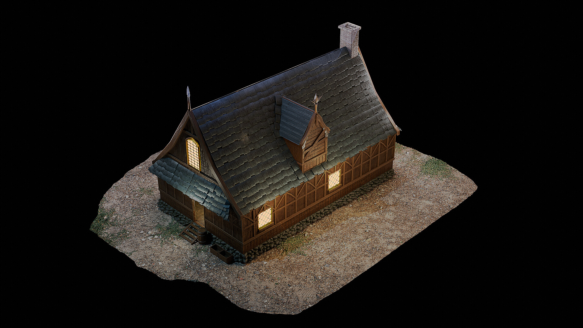 ArtStation - Medieval Cabin/House With props for Free Download on ...
