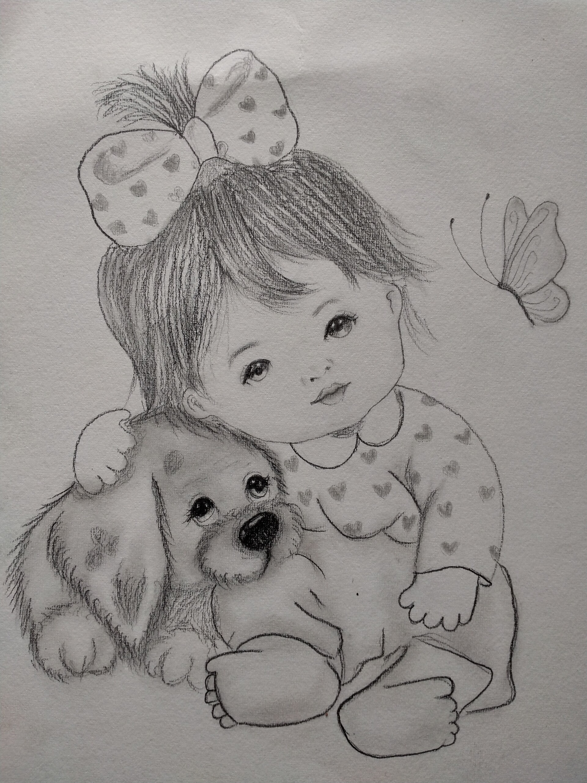 Baby Doll Drawing Sketch