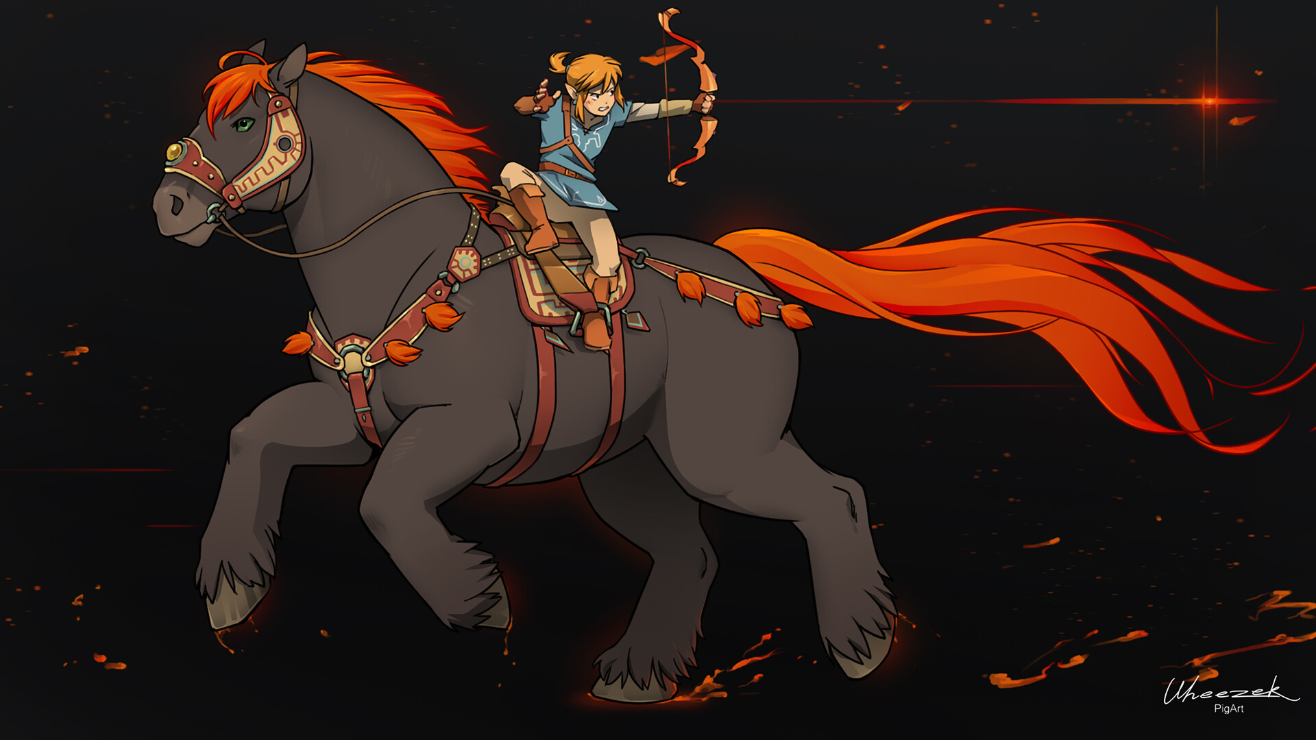 ArtStation - Zelda fan art: Giant Horse