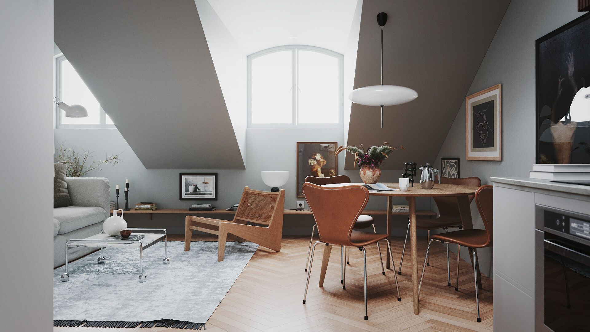 Archviz Hub - Design and Visualize Your Ideas - 2401 Attic Apartment Visualization