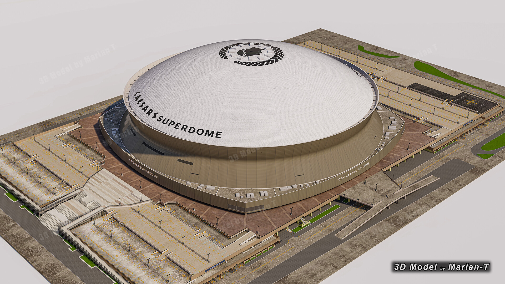 ArtStation - Caesars Superdome - New Orleans USA 3D Model