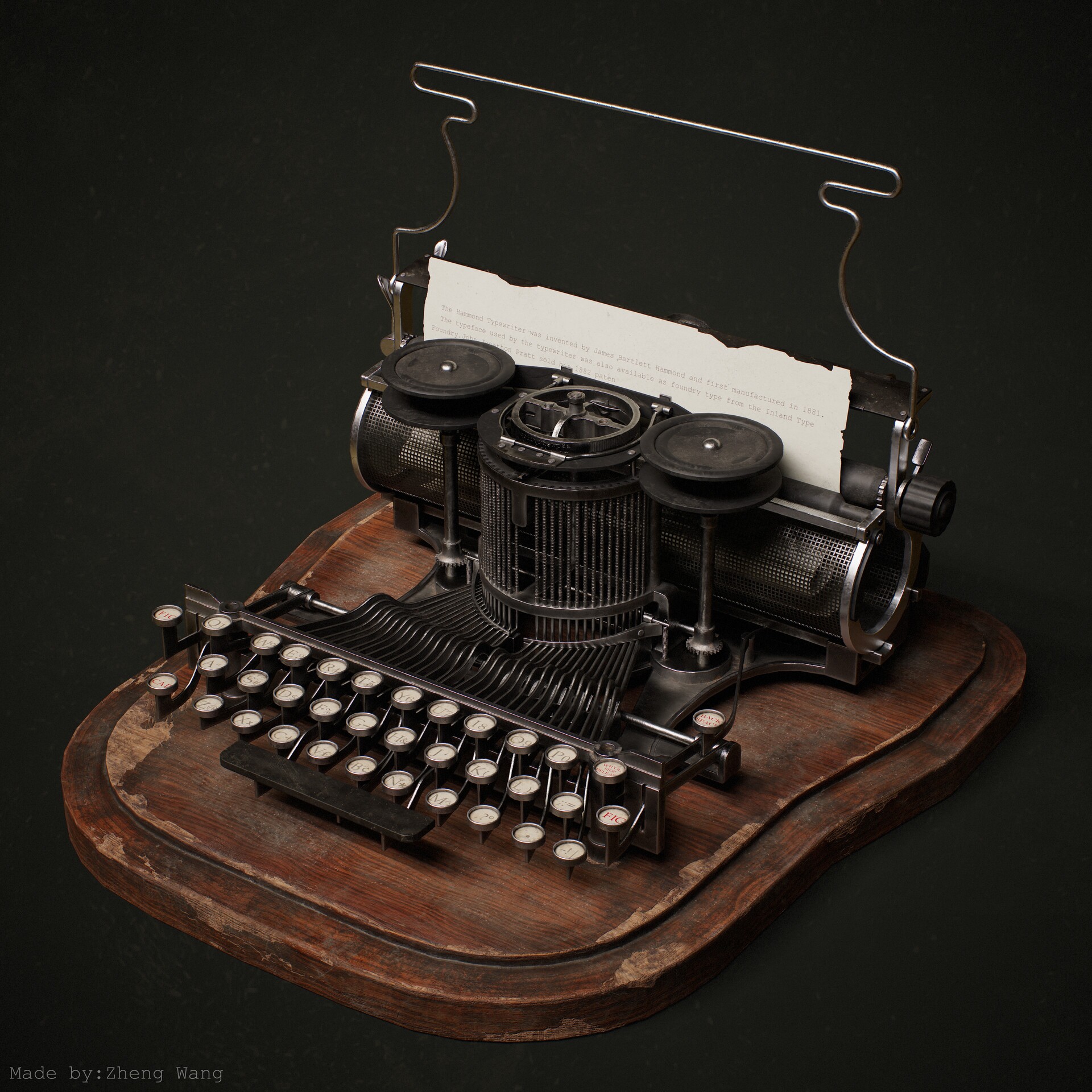 ZHENG WANG - Harmmond Typewriter