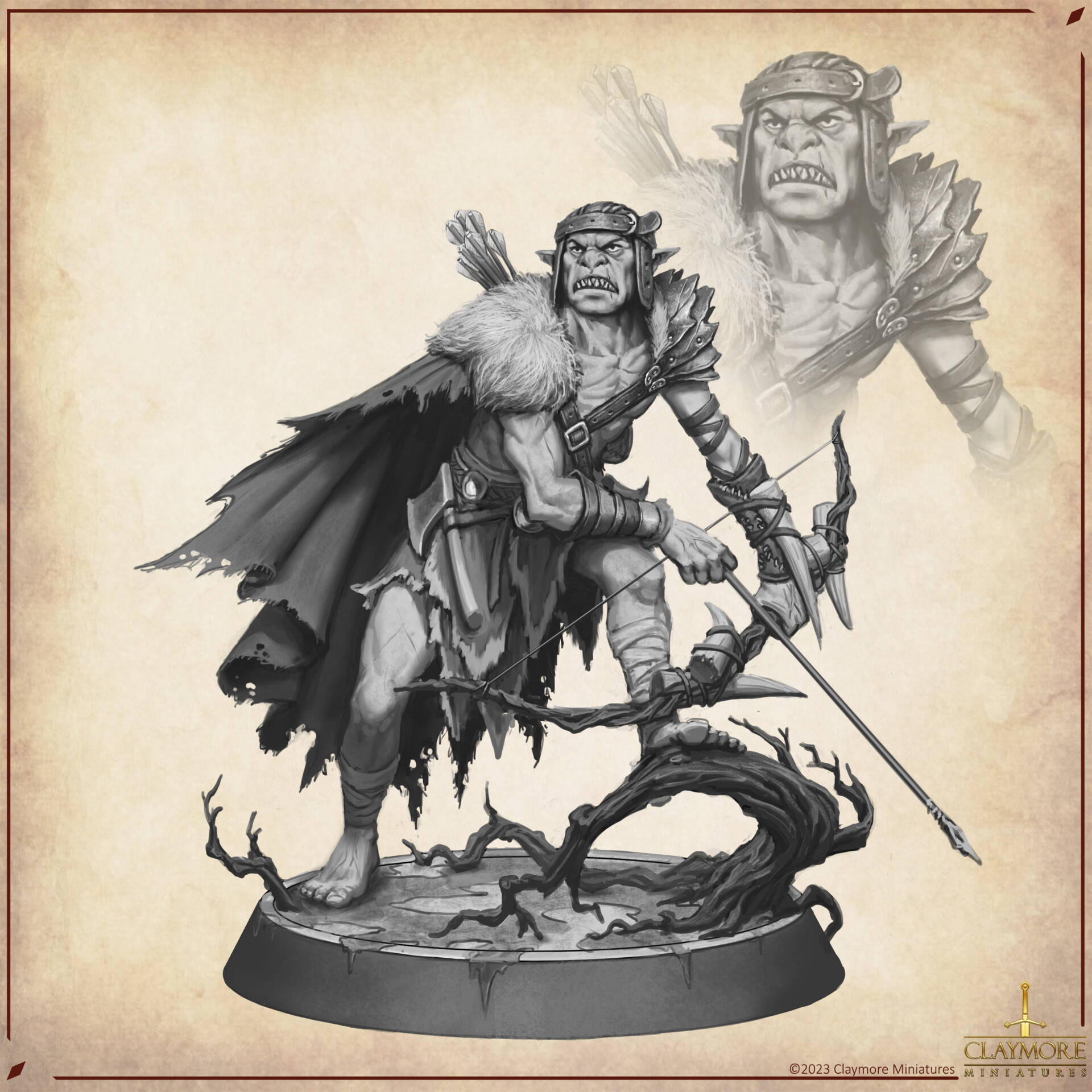 ArtStation - Swamp Orc Tracker Miniature