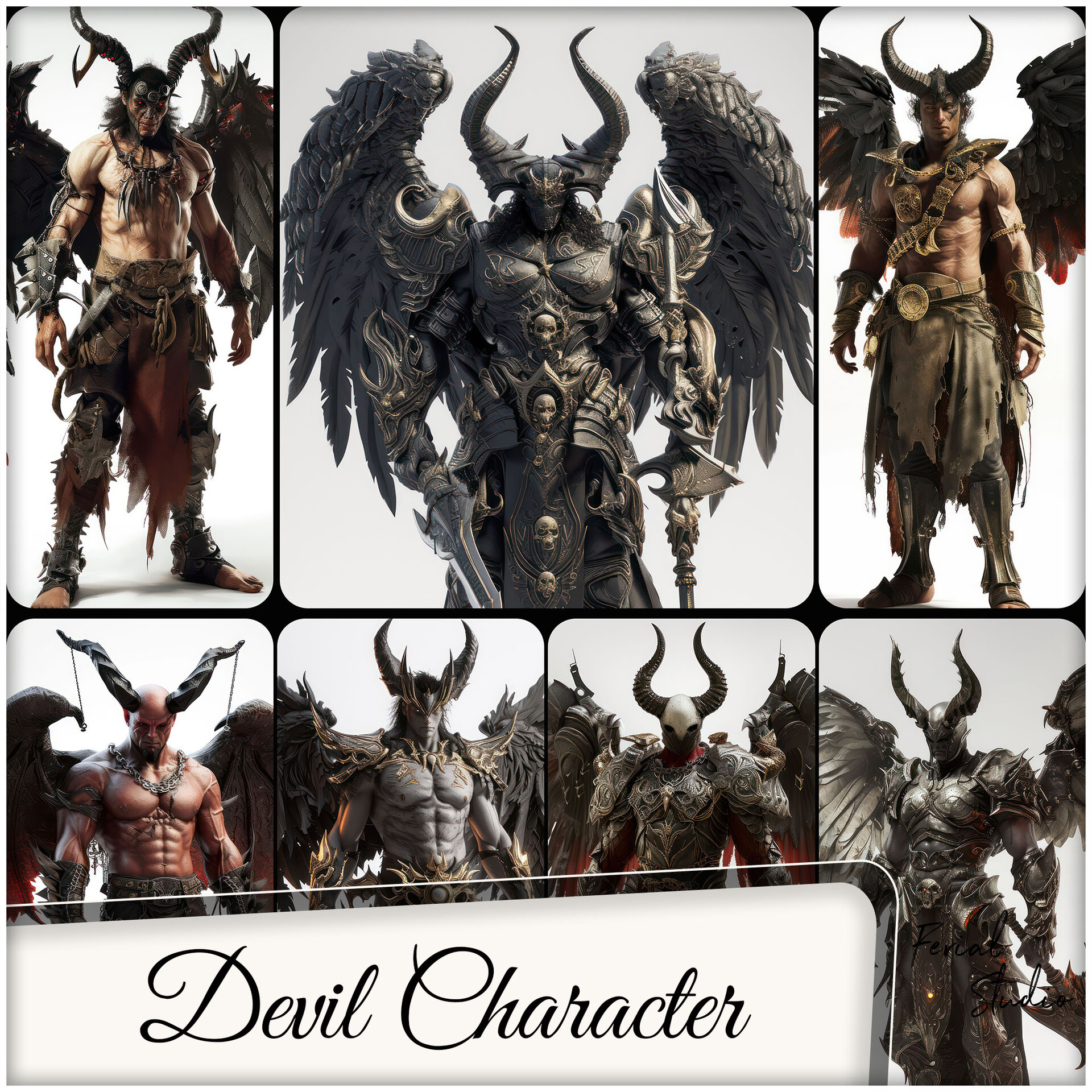 Ferial Studio - 🔹200 Devil Character Reference Image Pack v.16 |4K|