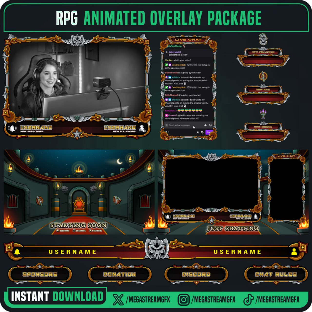 ArtStation - RPG Gaming Theme Overlay Package