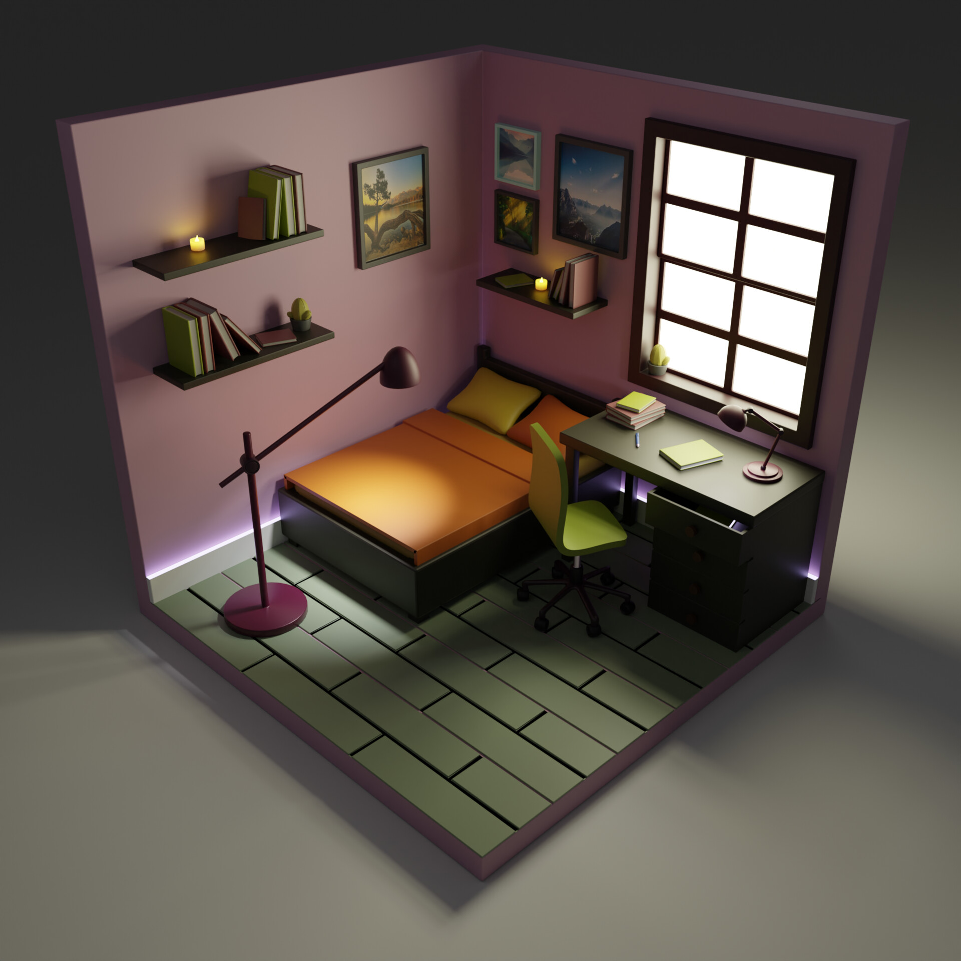 ArtStation - isometric room