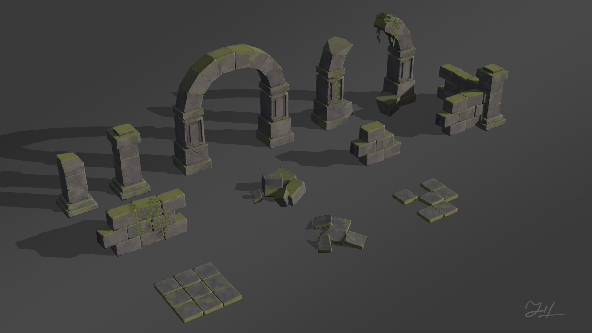 ArtStation - Stylized Ruins