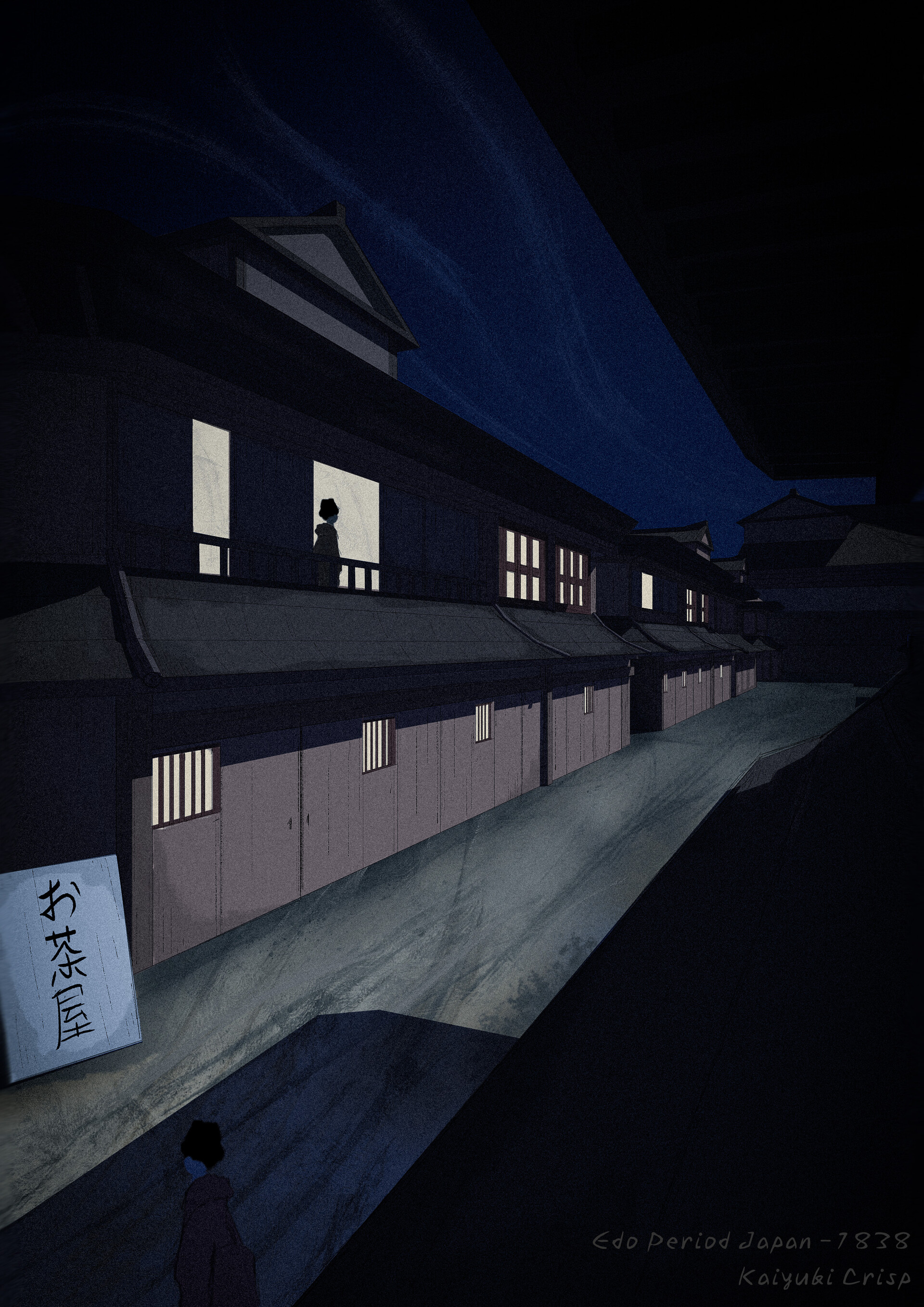 ArtStation - City Streets concept art project - Edo Period Japan