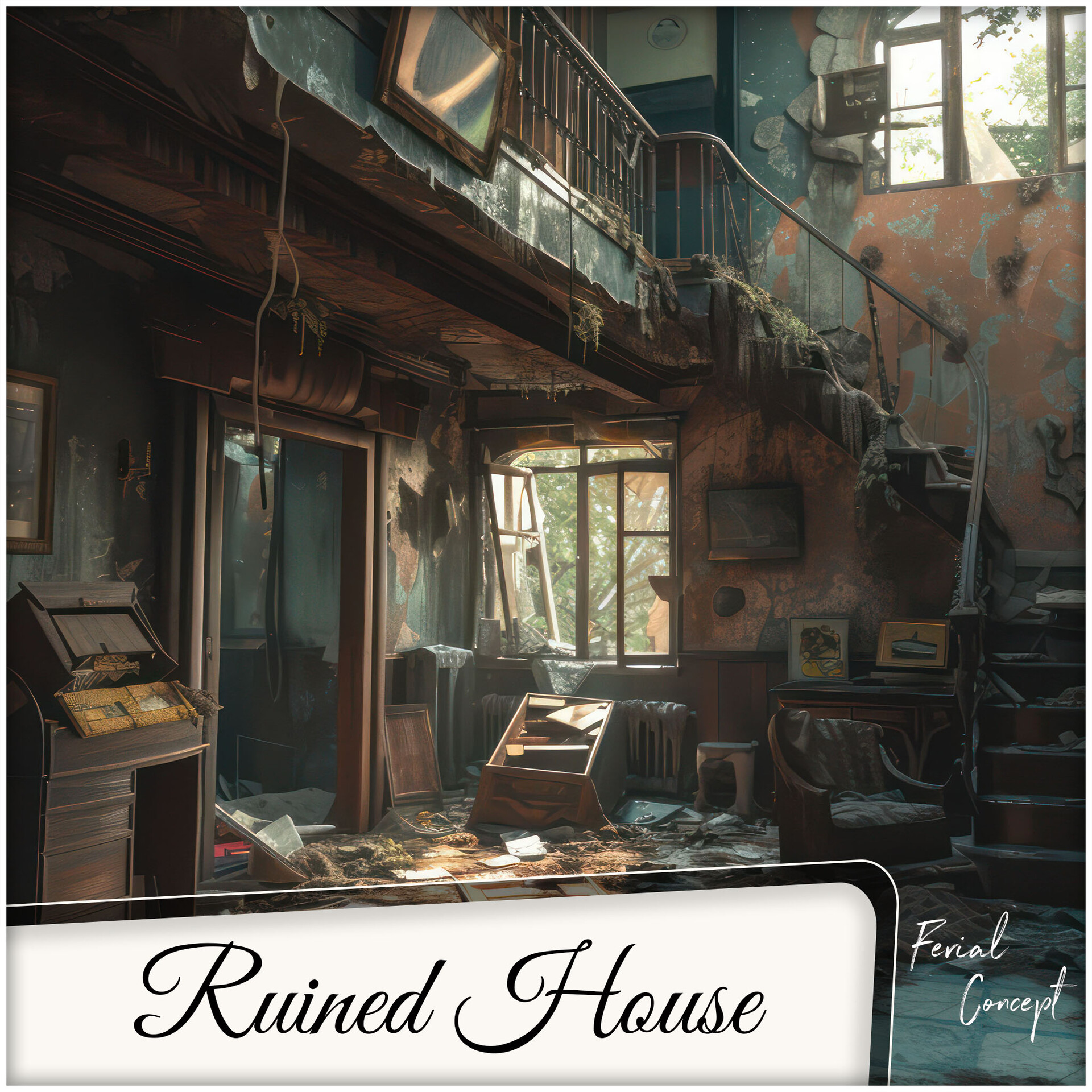 ArtStation - 🔹200 Ruined House - Interior Reference Image Pack v.68 |8K|