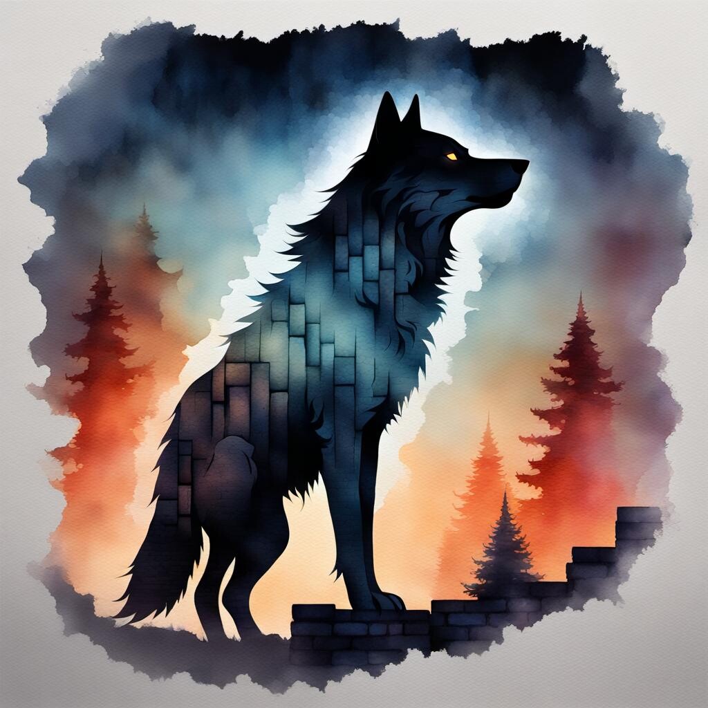 ArtStation - Wolves on The Brick Wall