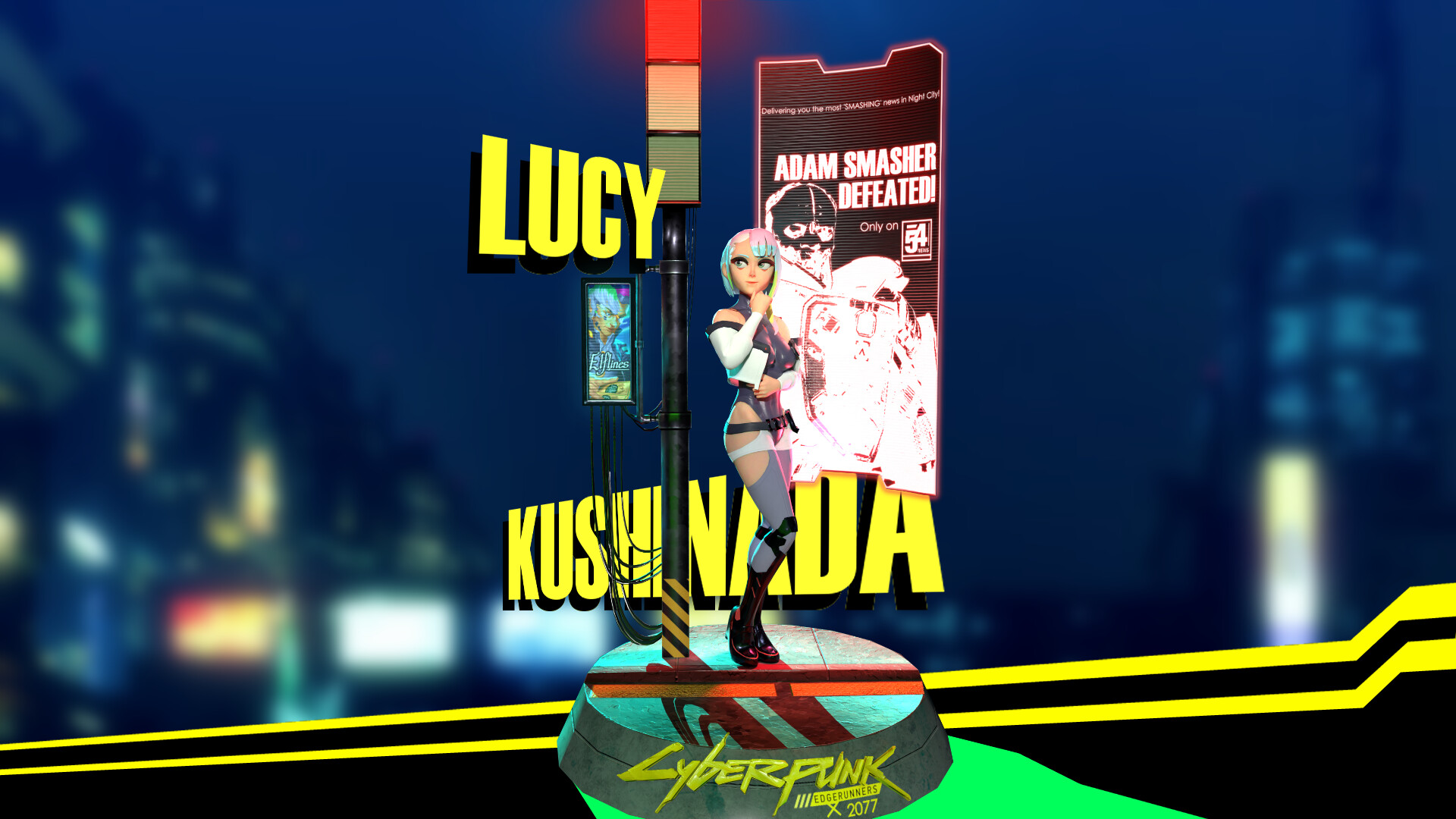 Marc Tan - Lucy Kushinada from Cyberpunk: Edgerunners 3D Fanart Showcase