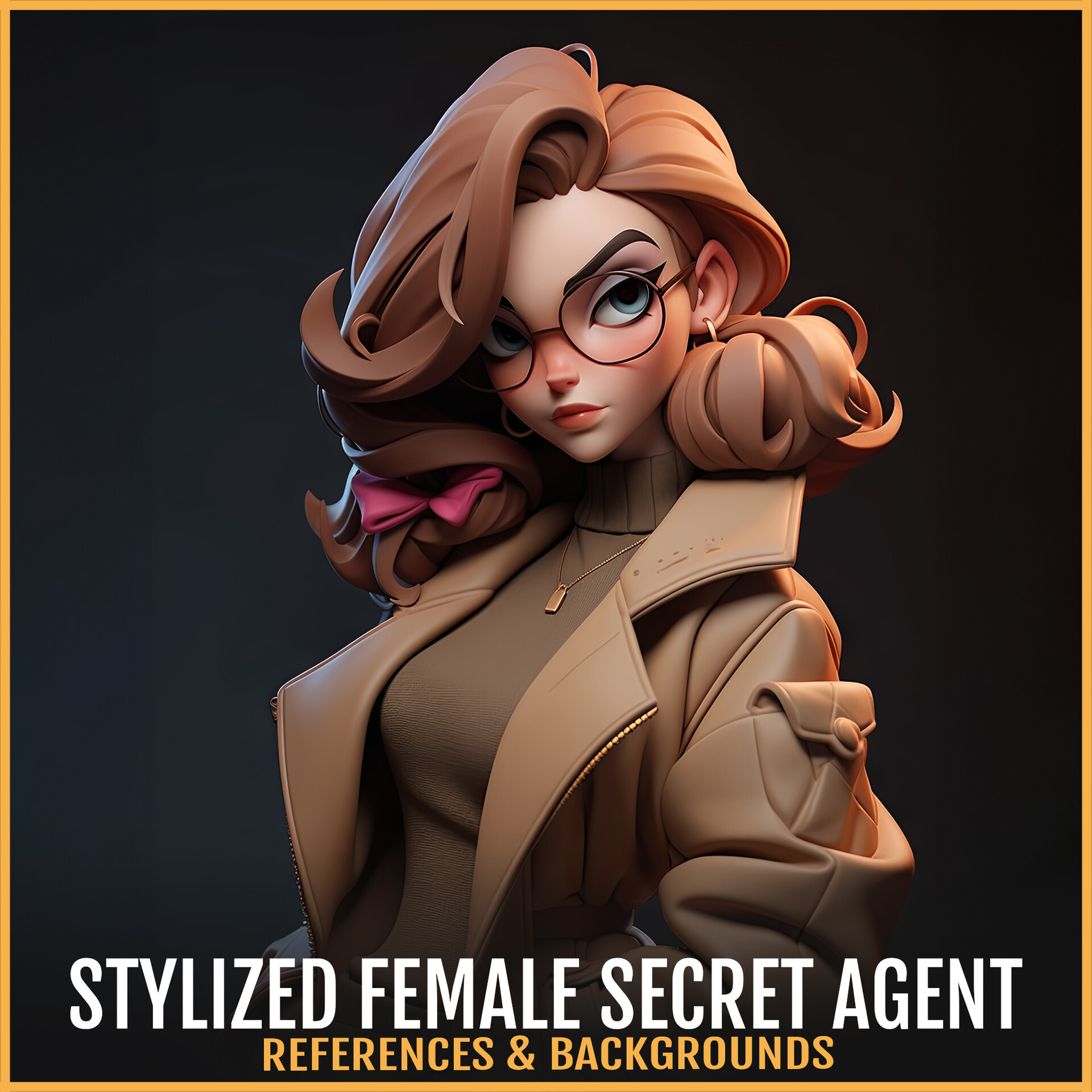 ArtStation - 505 stylized female secret agent