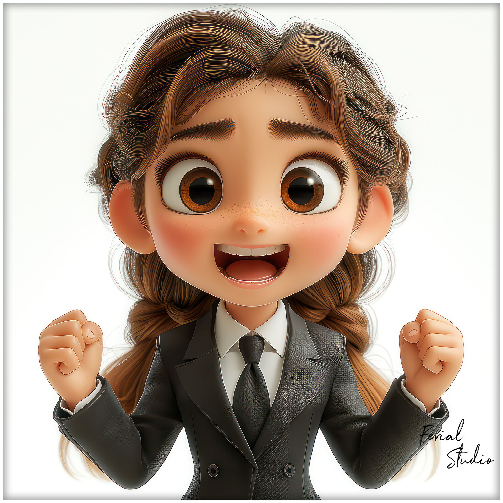 ArtStation - 🔹200 Business Girl Cartoon Character - Facial Expression ...