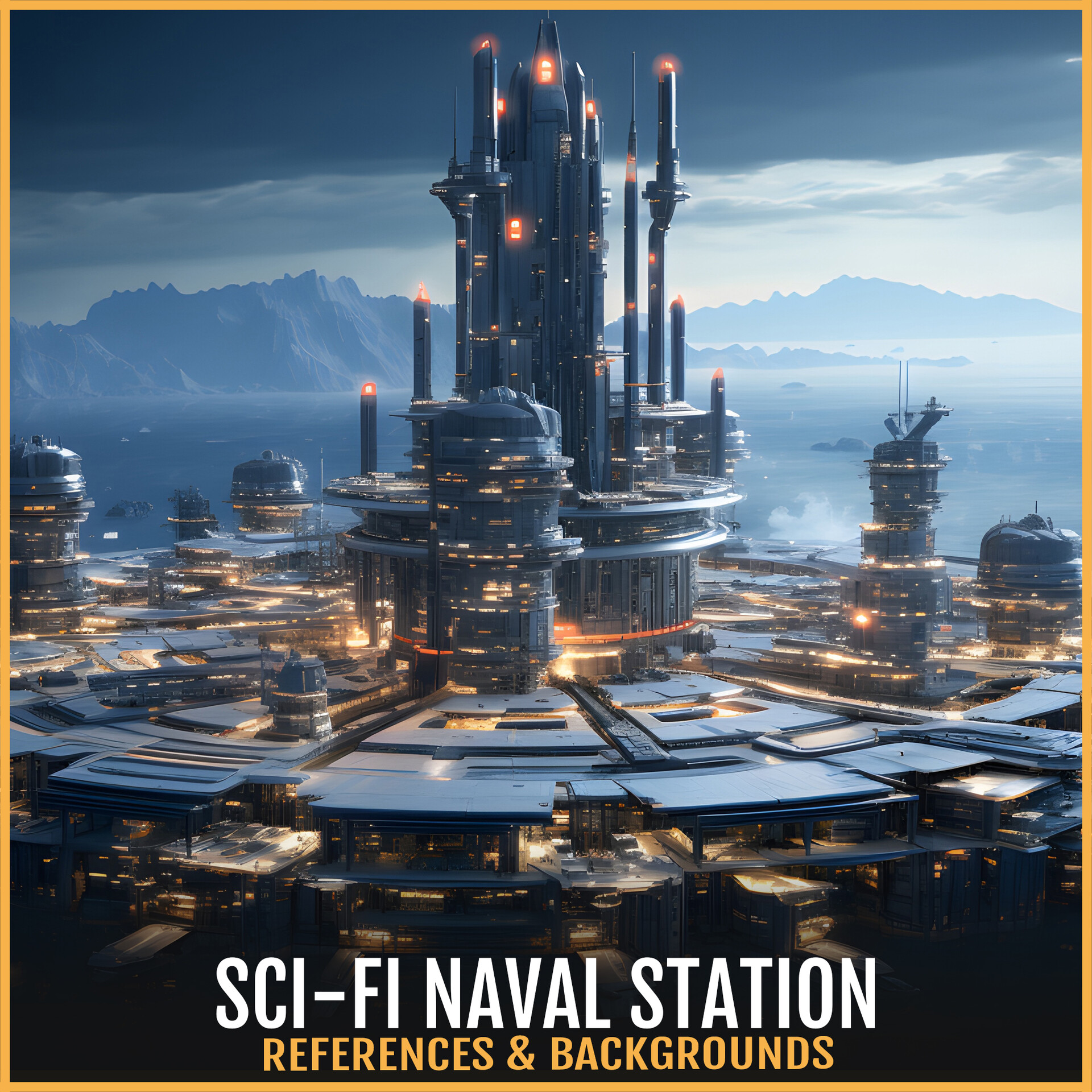 ArtStation - 303 Sci-Fi Naval Station
